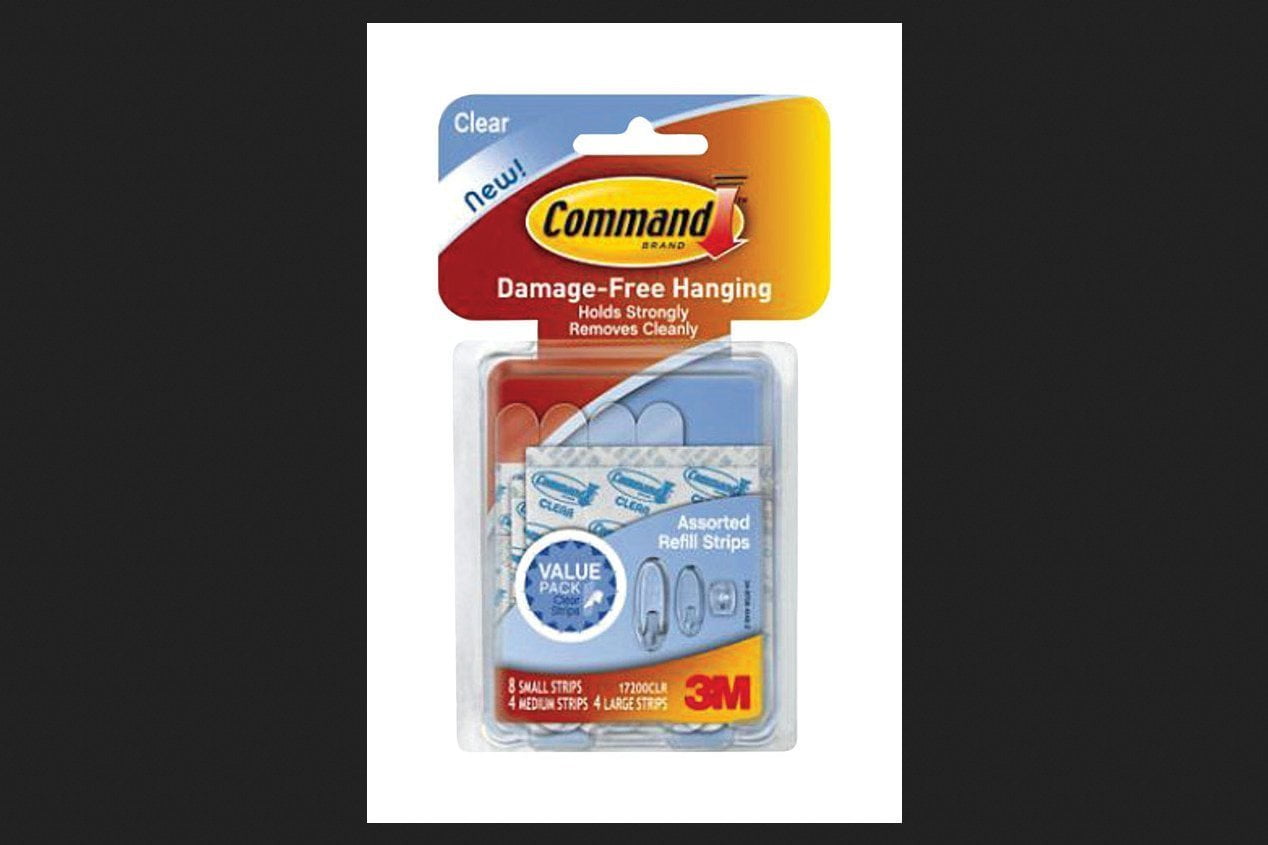 Command Strips 17200CLR Clear Assorted Refill Strips 16 Count - Walmart.com