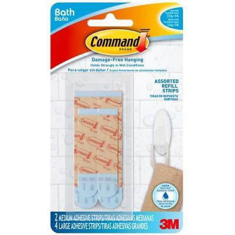 Command Water-Resistant Refill Strips - Walmart.com