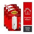 Command Wire Hook, Large, White, 3 Hooks, 6 Strips - Walmart.com