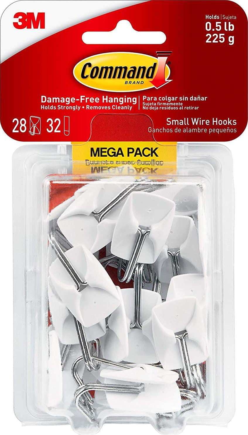 Command Wire Hooks Mega Pack, Small, White, 28-Hooks (17067-MPES ...
