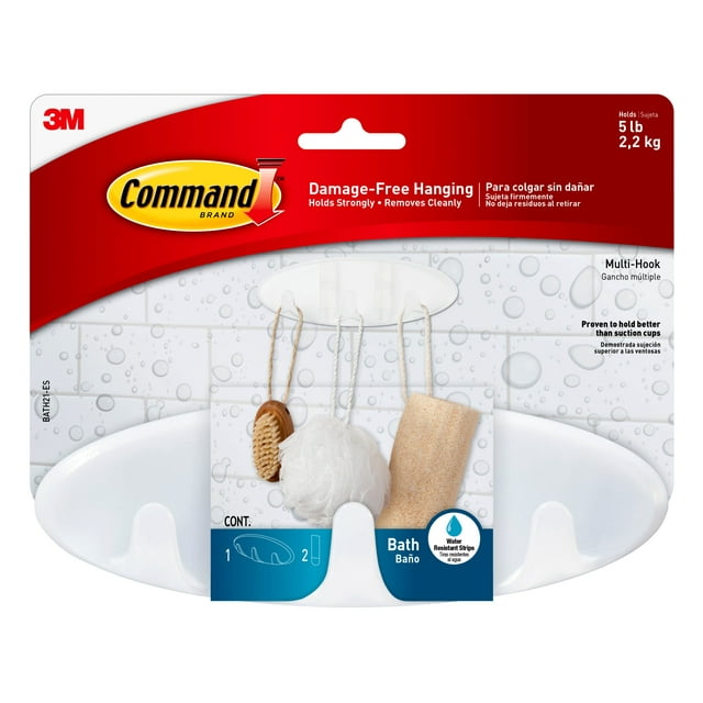 Command multi-hook, 1 multi-hook, 2 large strips/pack, 5 pack - Walmart.com