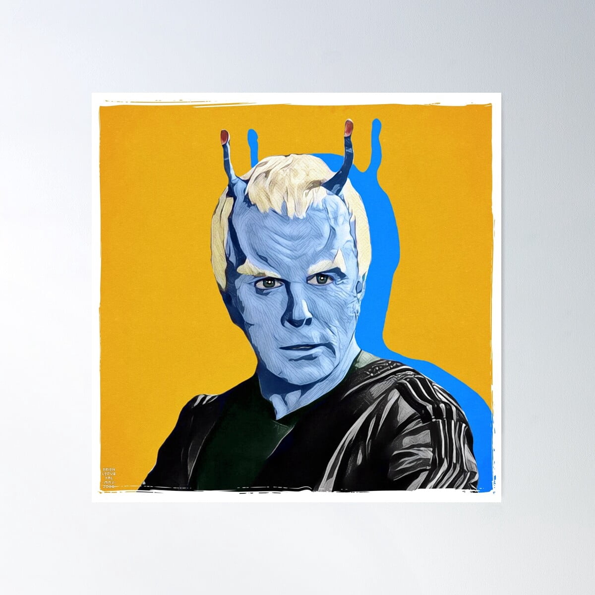 Commander Jeffrey In Blue Poster Wall Art, Modern Wall Decor For Living ...