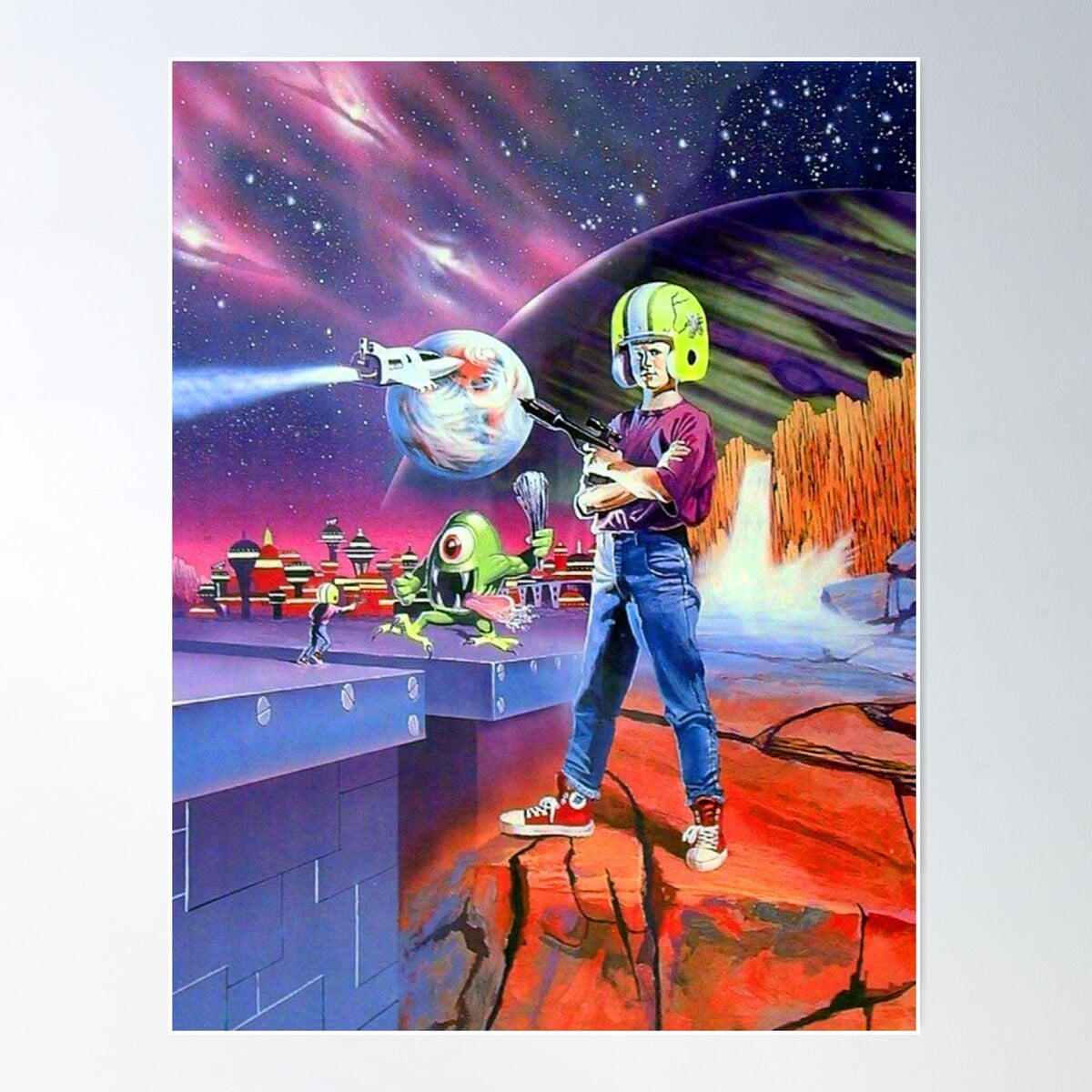 Commander Keen - Retro Dos Game Fan Print Poster Wall Art, Modern Wall ...