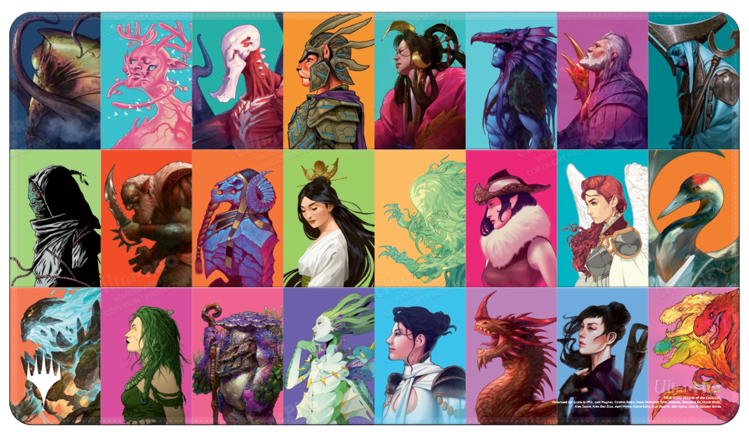 Commander Masters Pop Collage White Stitched Standard Gaming Playmat ...