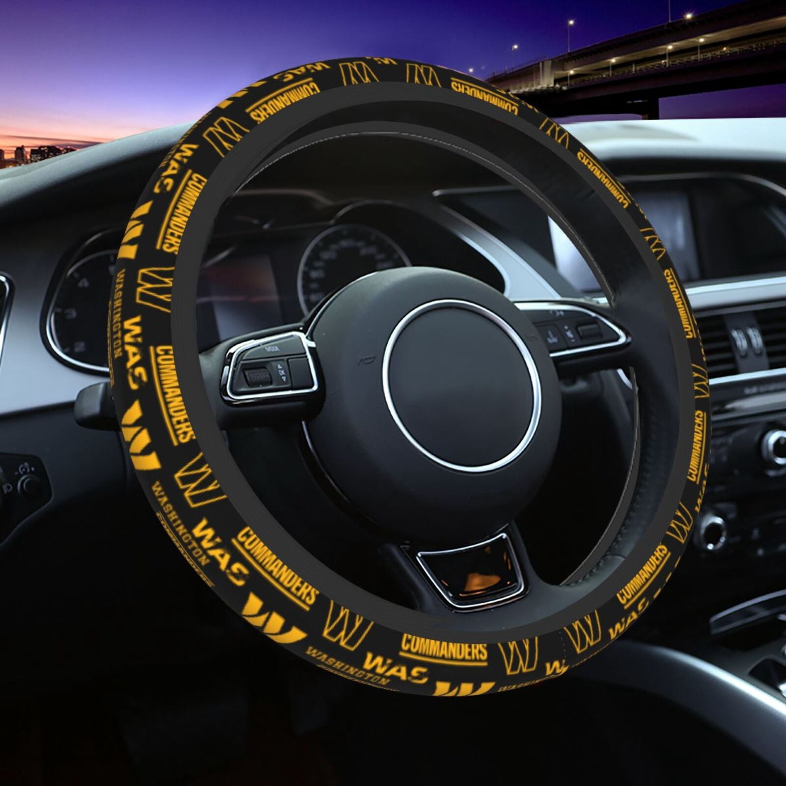 Commanders Customized Car Steering Wheel Cover, Universal For All ...