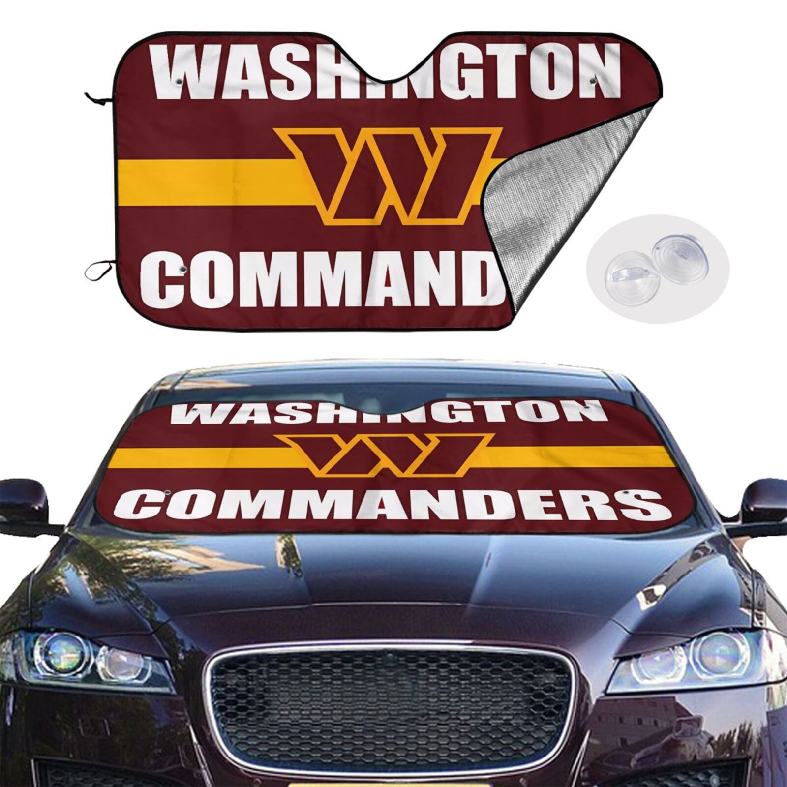 Commanders Football Team Car Glass Visor, Protect Car from Sun and Heat ...