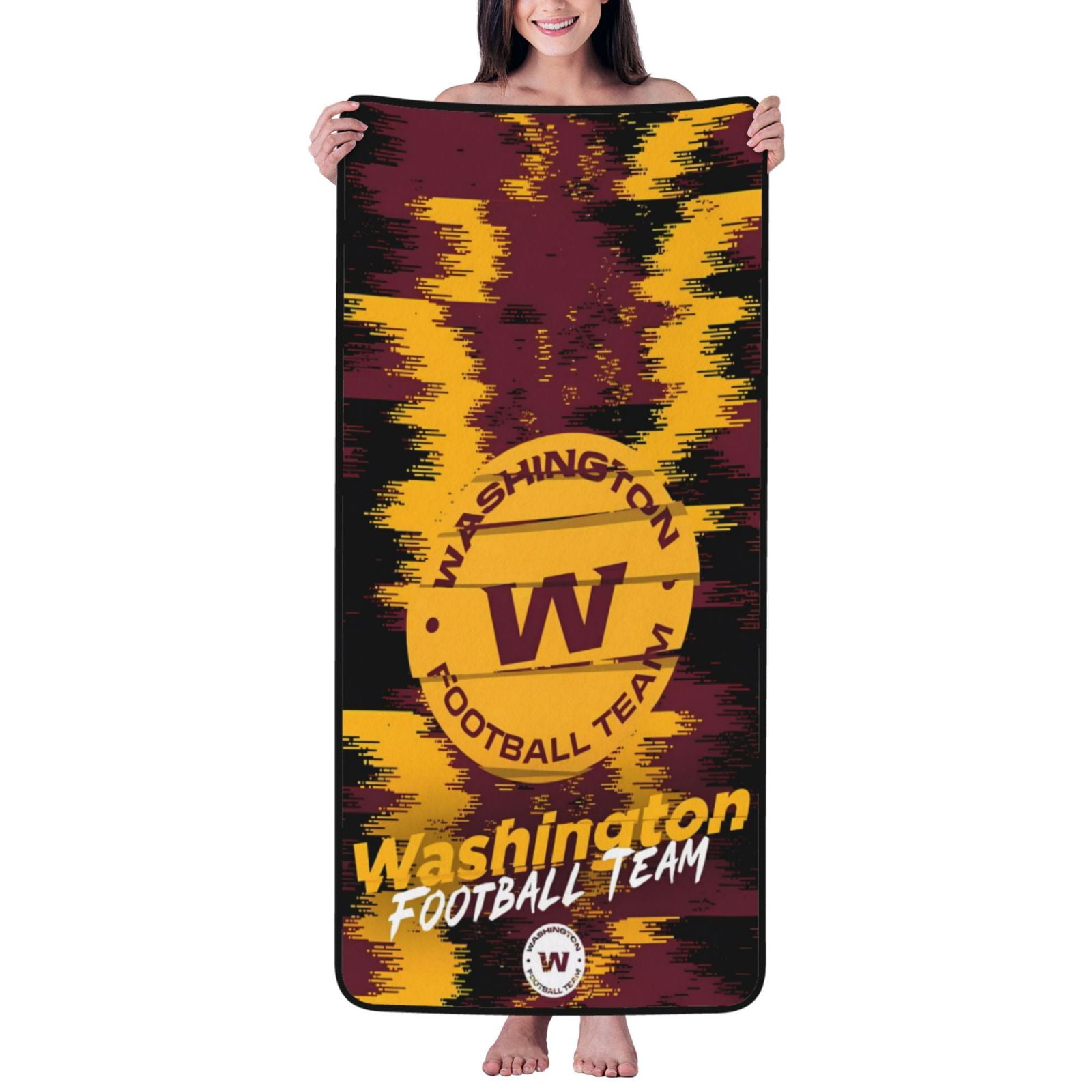 Commanders Football Team Coral Fleece Bath Towel, Customized Quick Dry ...
