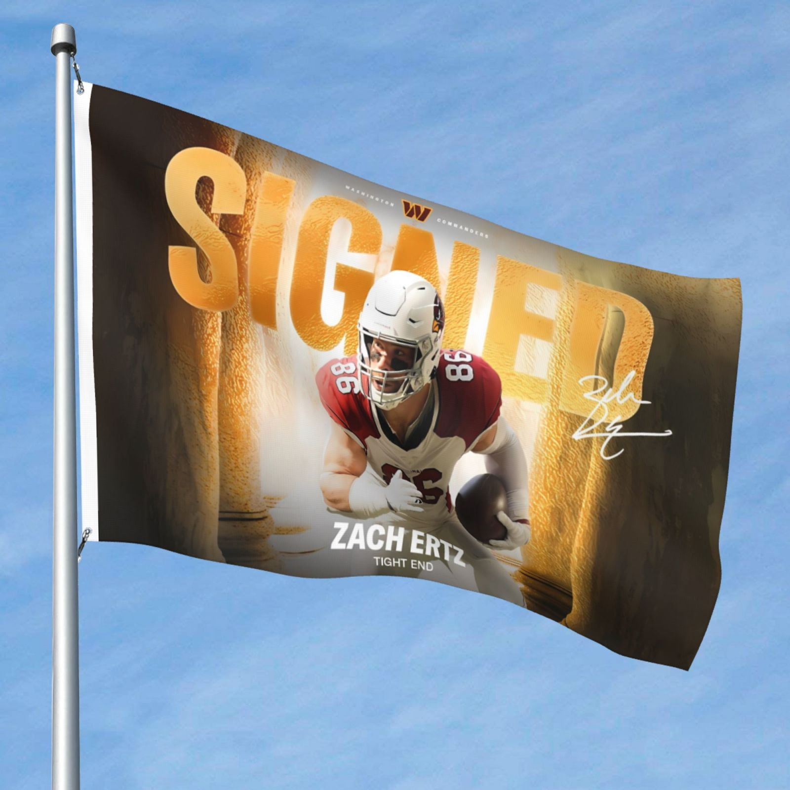 Commanders Football Team Double-Sided Flag 5x8ft, Garden Hanging Flag ...