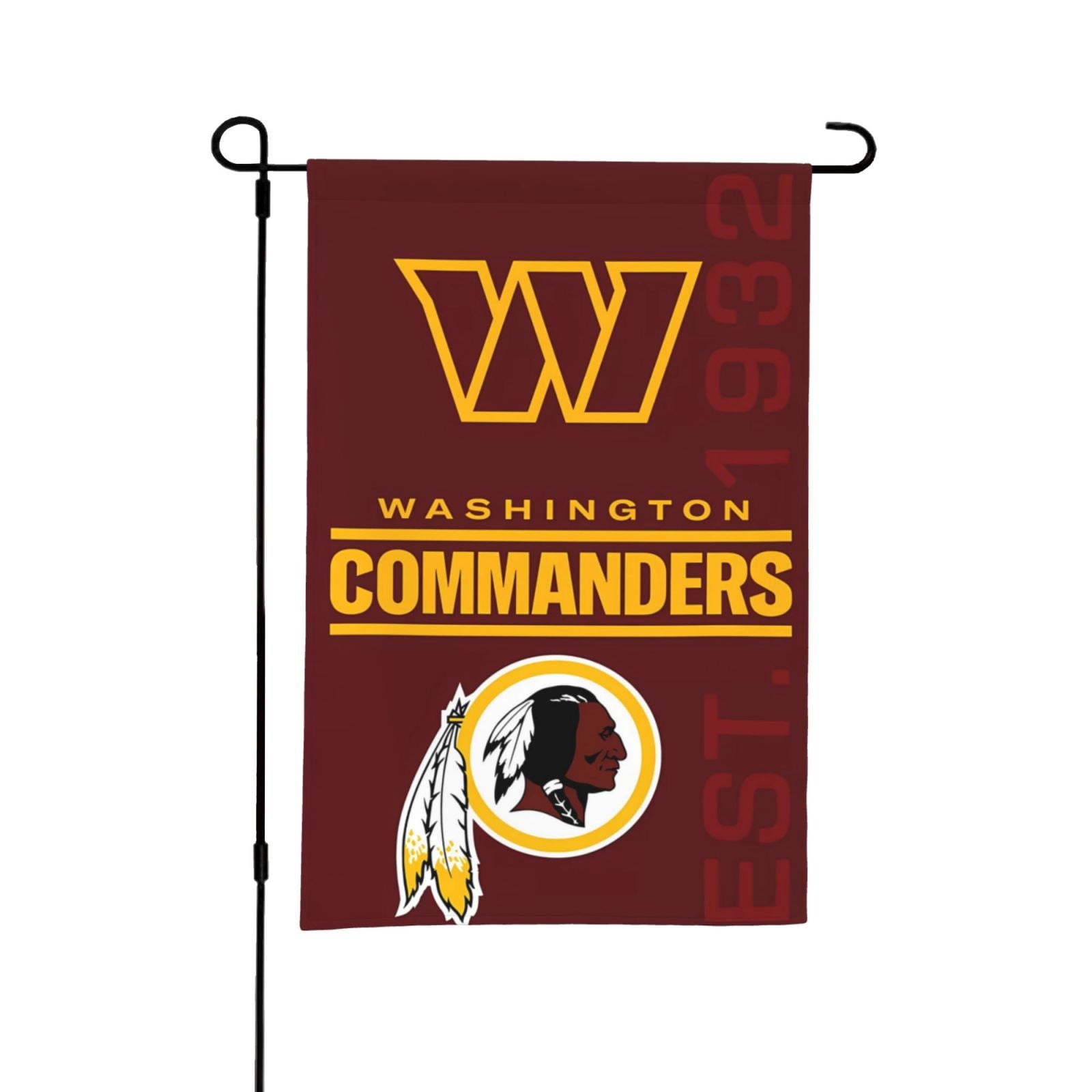 Commanders Football Team Double Sided Garden Flag, Yard Flag 12x18 Inch ...