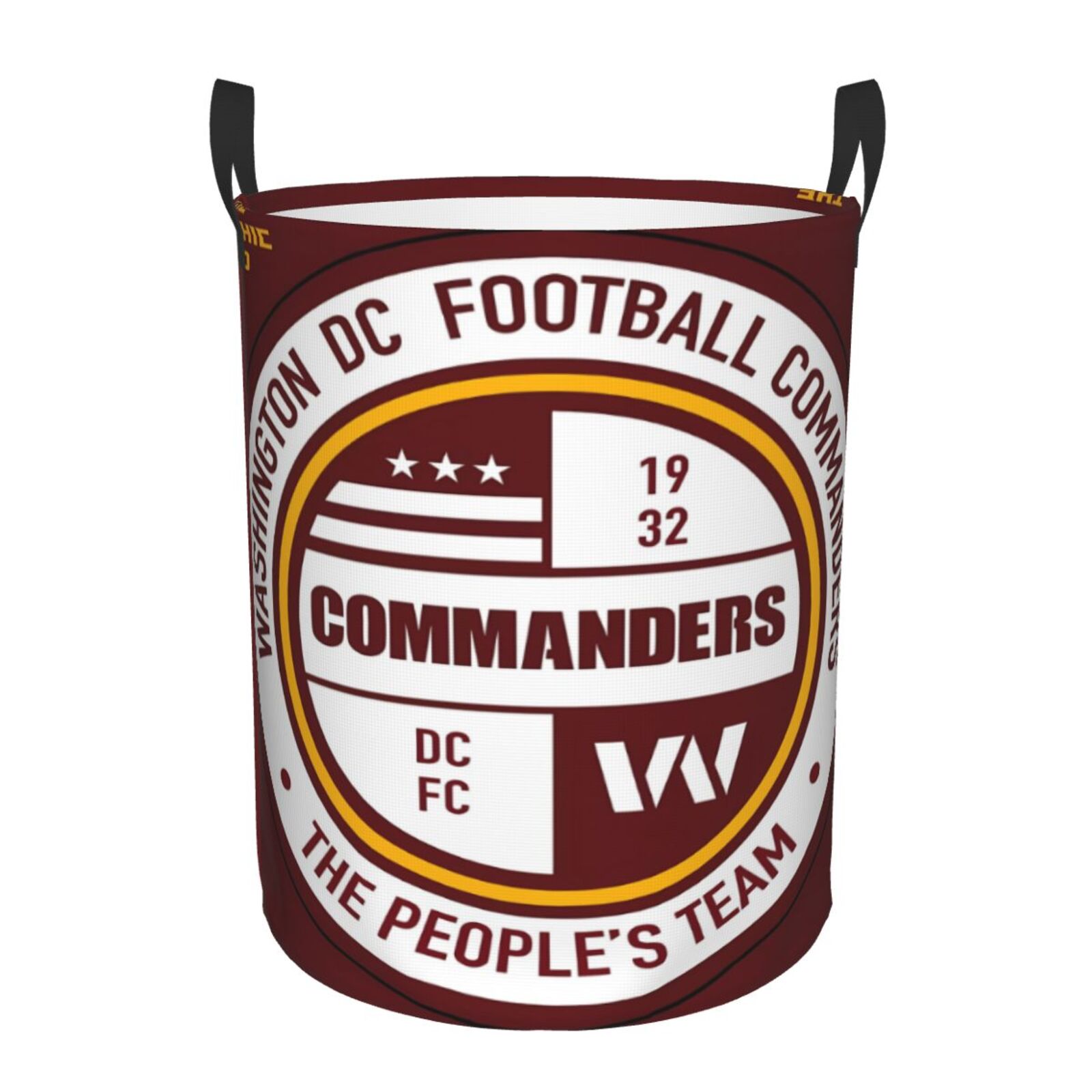 Commanders Football Team Print Circular Hamper Basket,Round Laundry ...