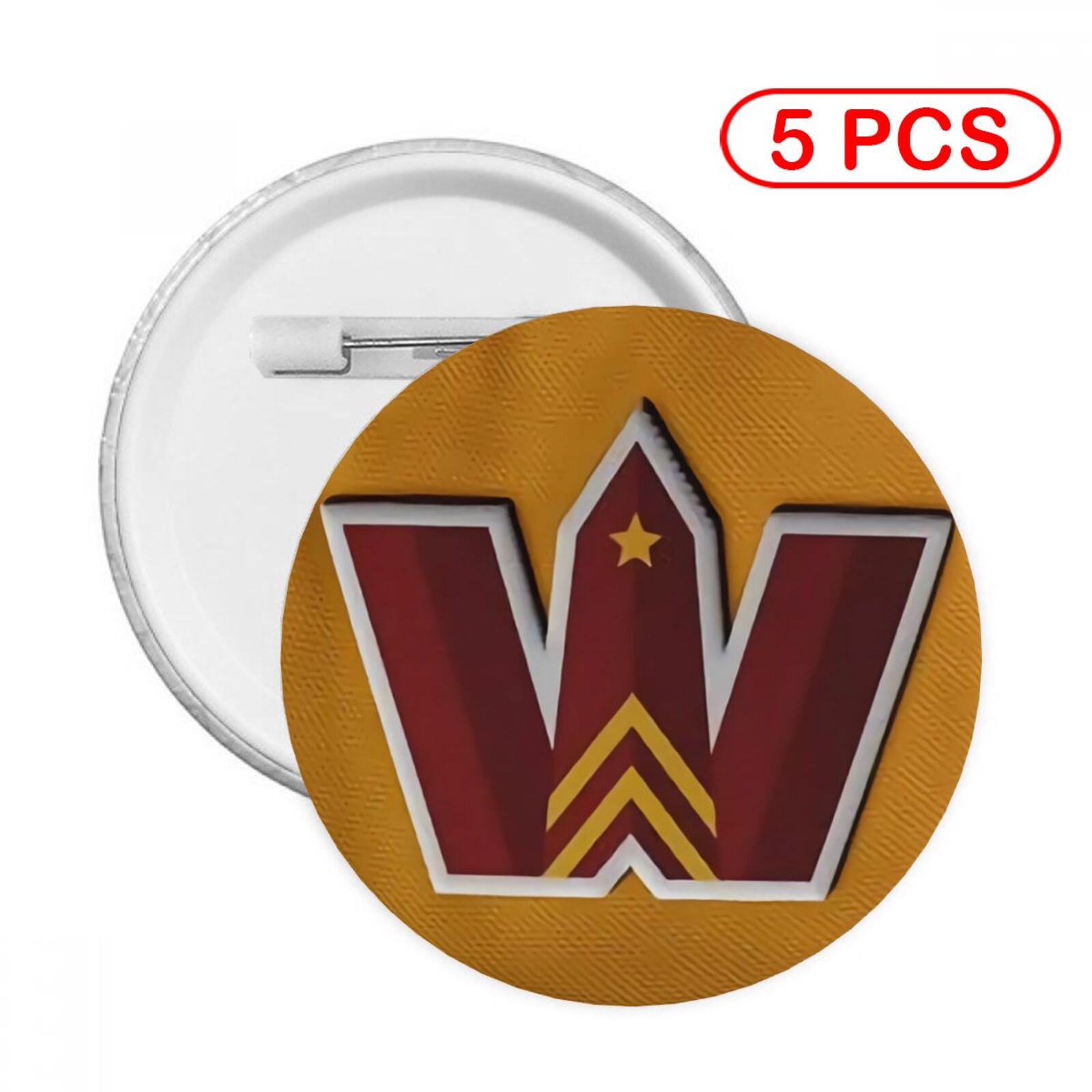 Commanders Football Team Round Badge, Iron Pin Badge, School Bag ...