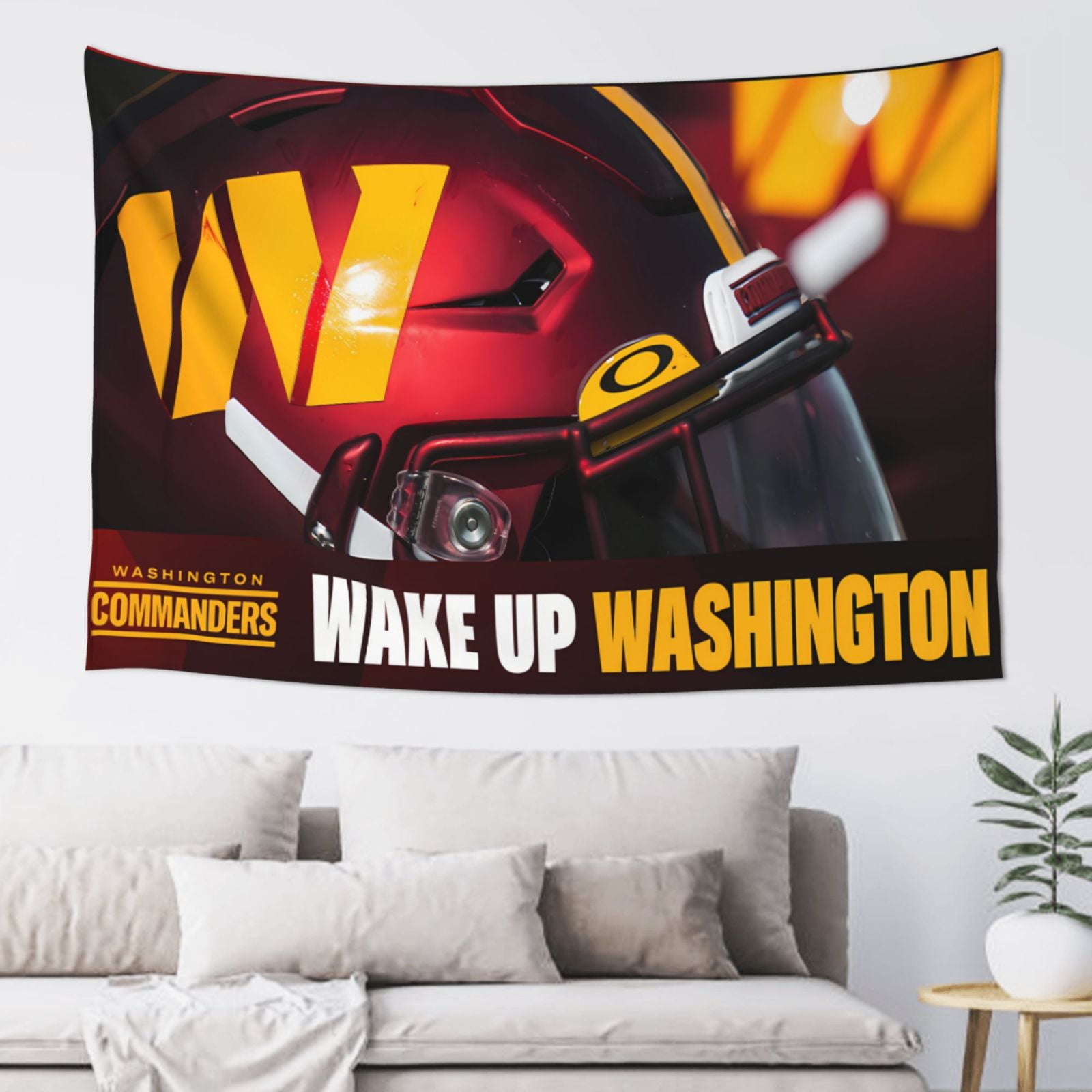 Commanders Football Team Sports Wall Decor 60x40 Inch, Easy to Install ...