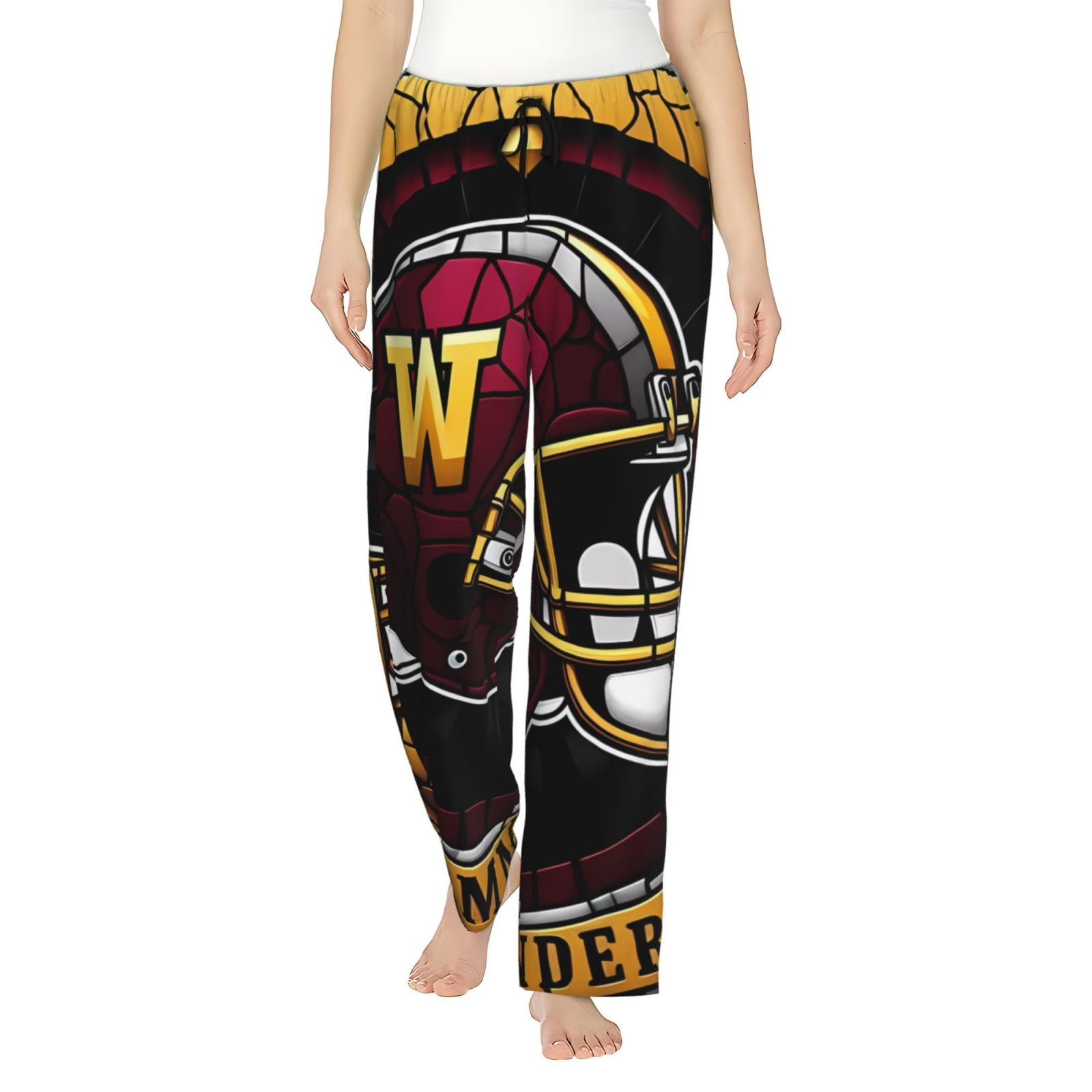 Commanders Football Team Themed Women's Long Pajama Pants with Side ...