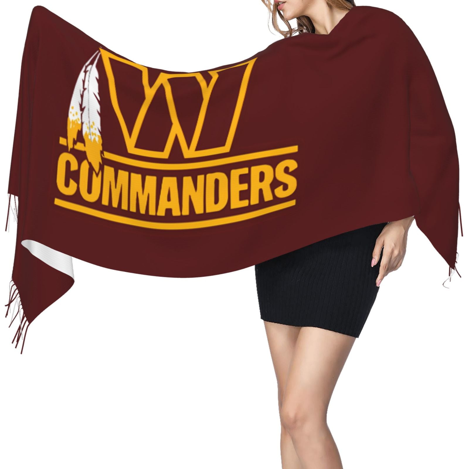 Commanders Football Team Warm Tassel Scarf Winter Warm Neckband Men and ...