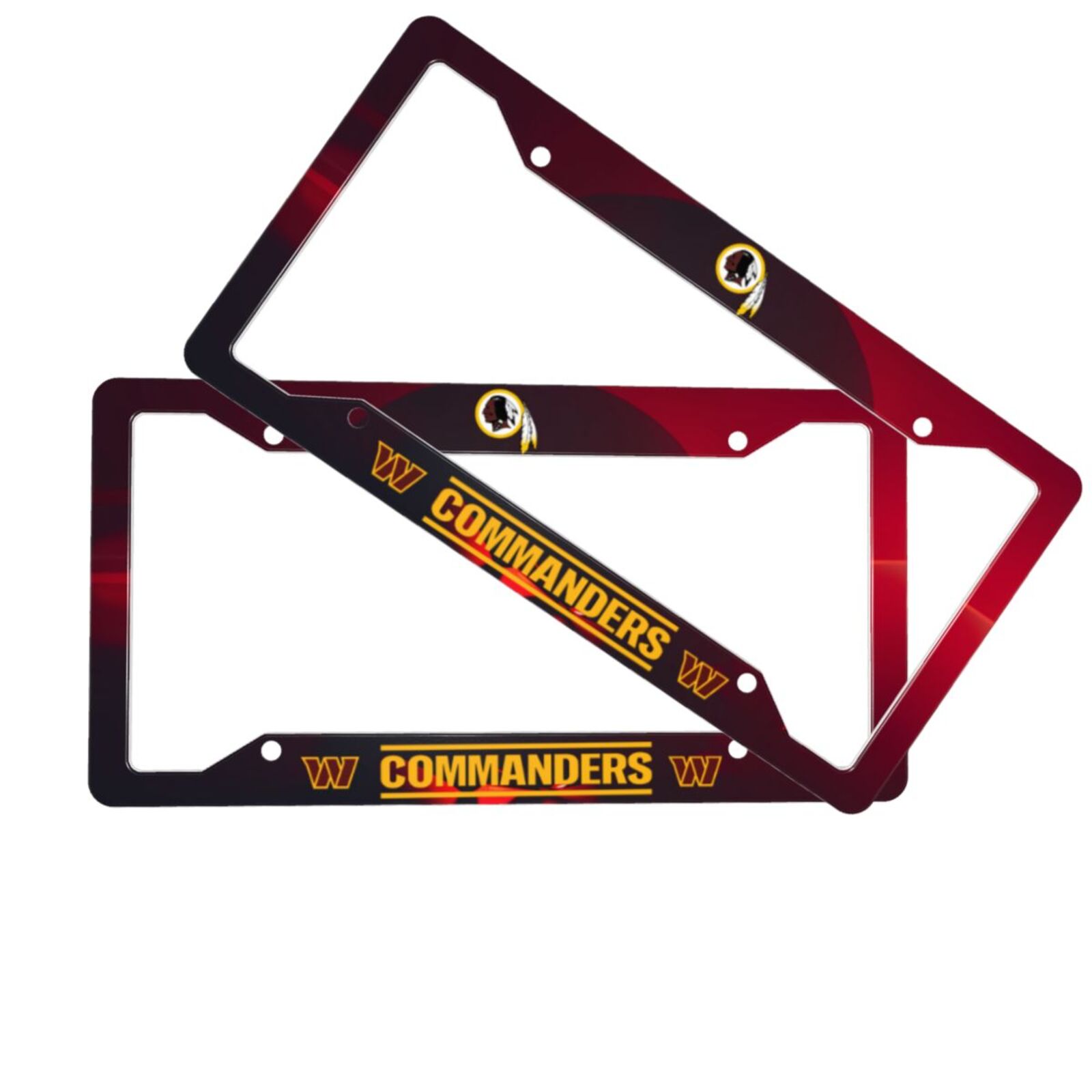Commanders License Plate Frames Cover Aluminum Four-Hole License Plate ...