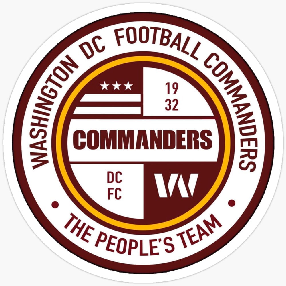 Commanders The People'S Team Sticker Baseball Sticker, Football Sticker ...