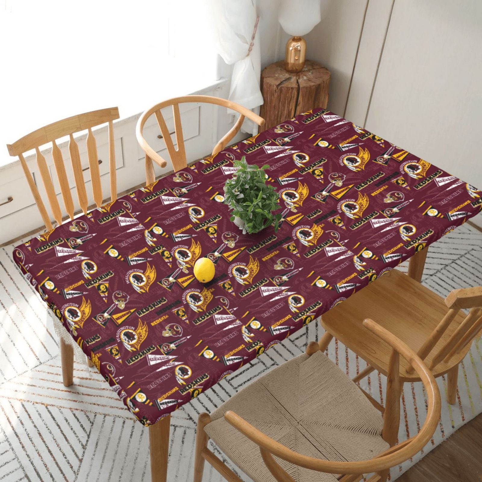 Commanders_Redskins Elastic Edged Table Cover 5FT Square Polyester ...