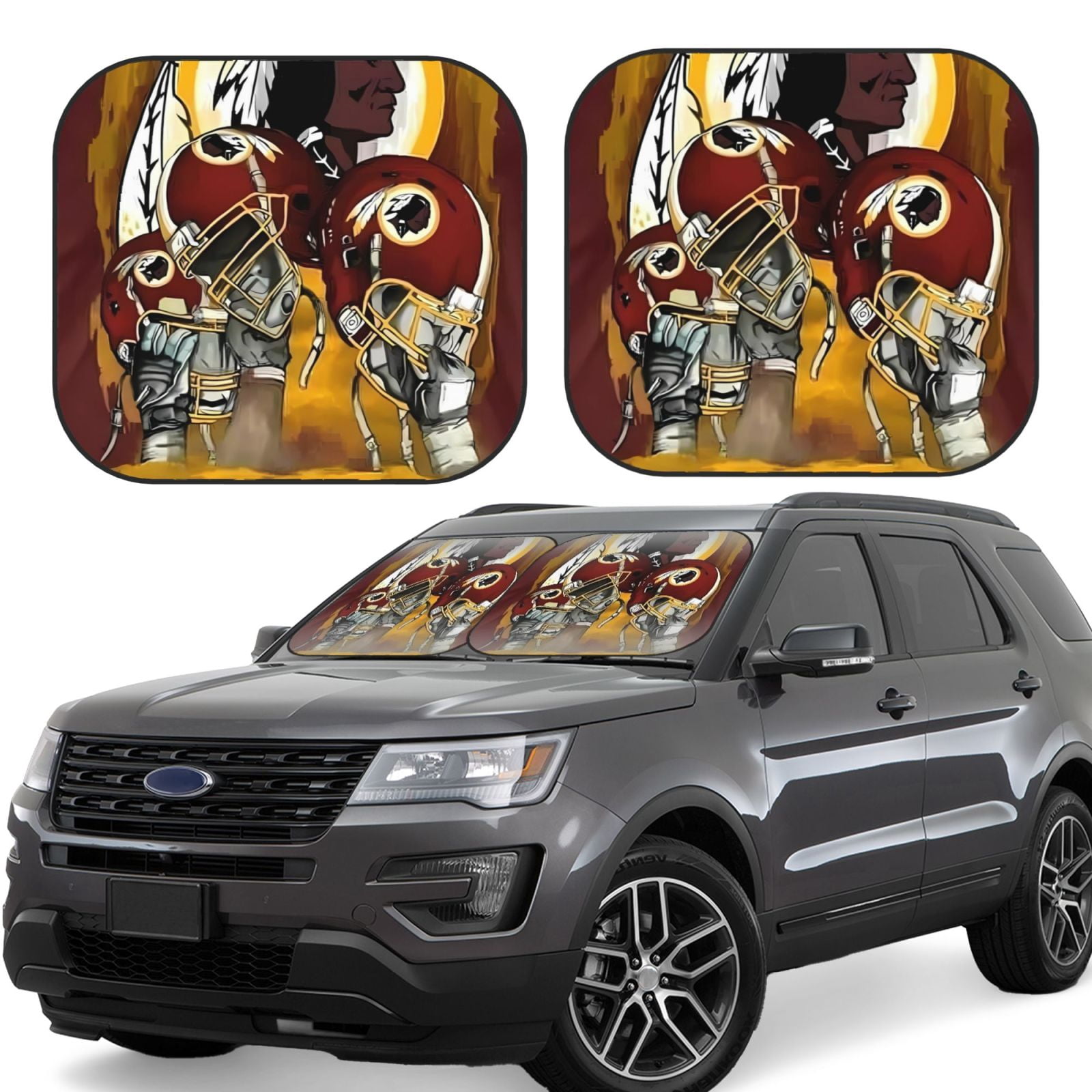 Commanders_Redskins Foldable Car Sun Shade Football Team Car Windshield ...