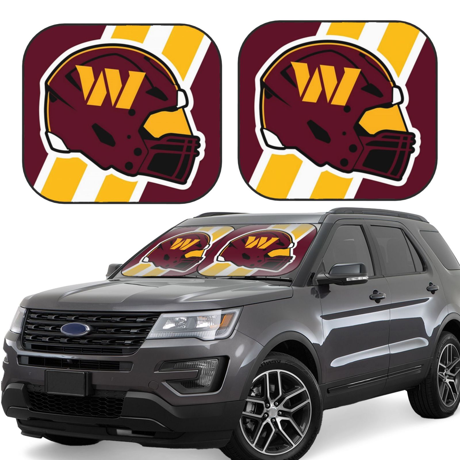 Commanders_Redskins Foldable Car Sun Shade Football Team Car Windshield ...