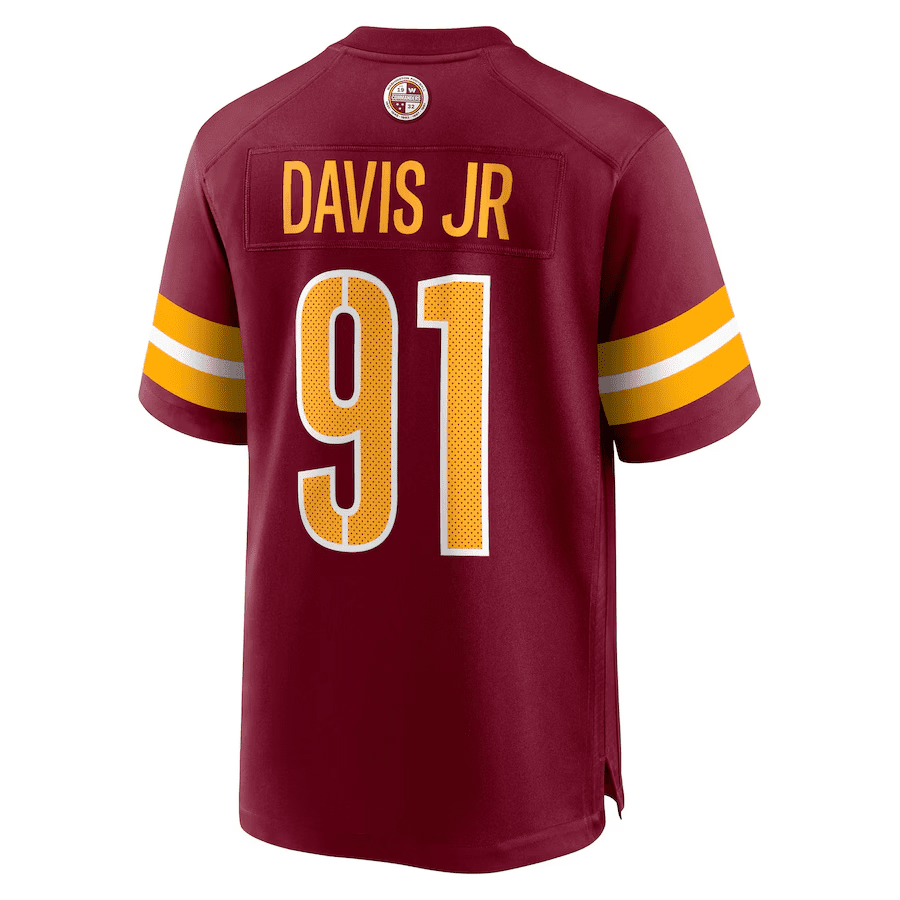 Commanders_Redskins Men's Carl Davis Jr#91 Player Game Jersey Team Fans ...