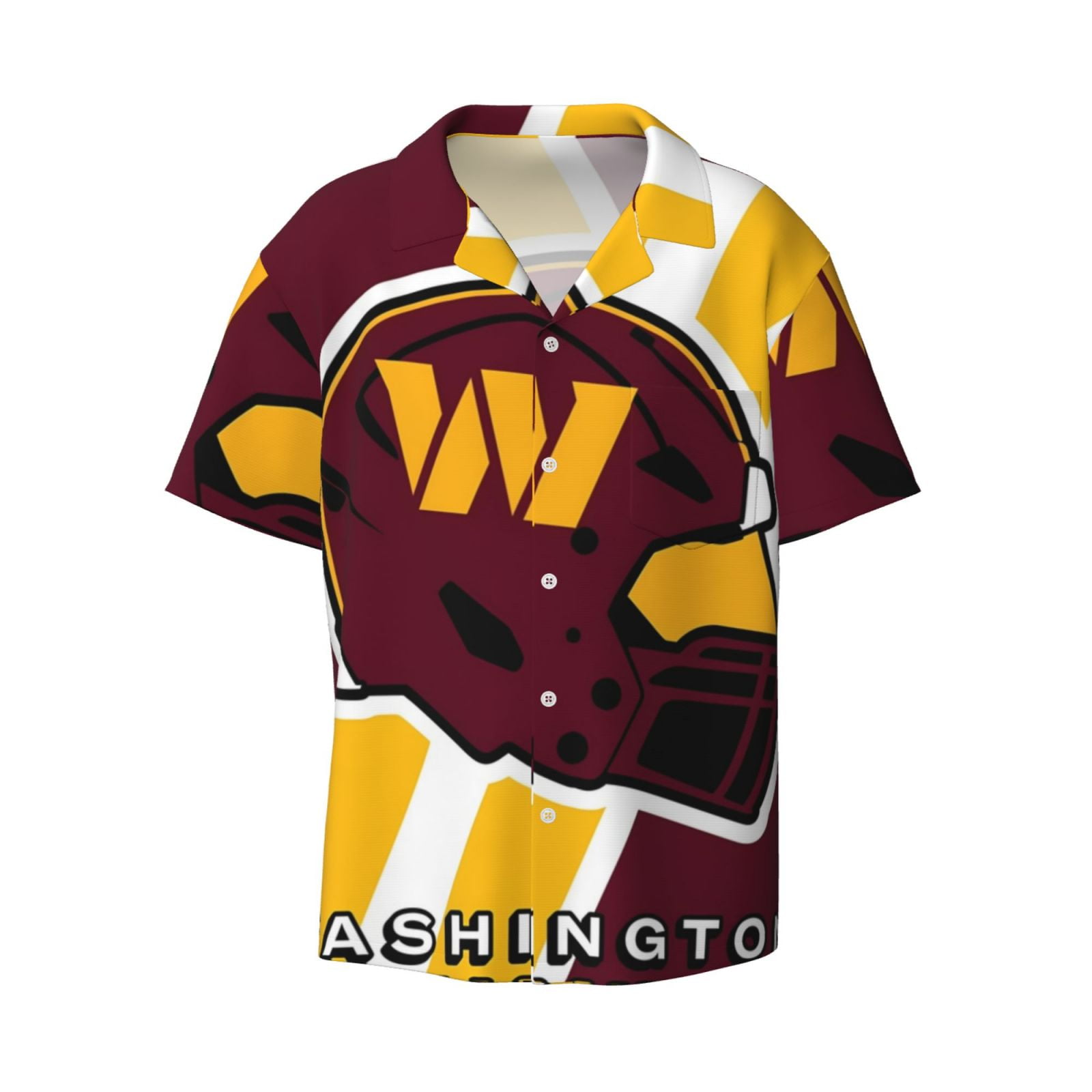 Commanders_Redskins Men's Casual Short Sleeved Shirt Football Team Logo ...