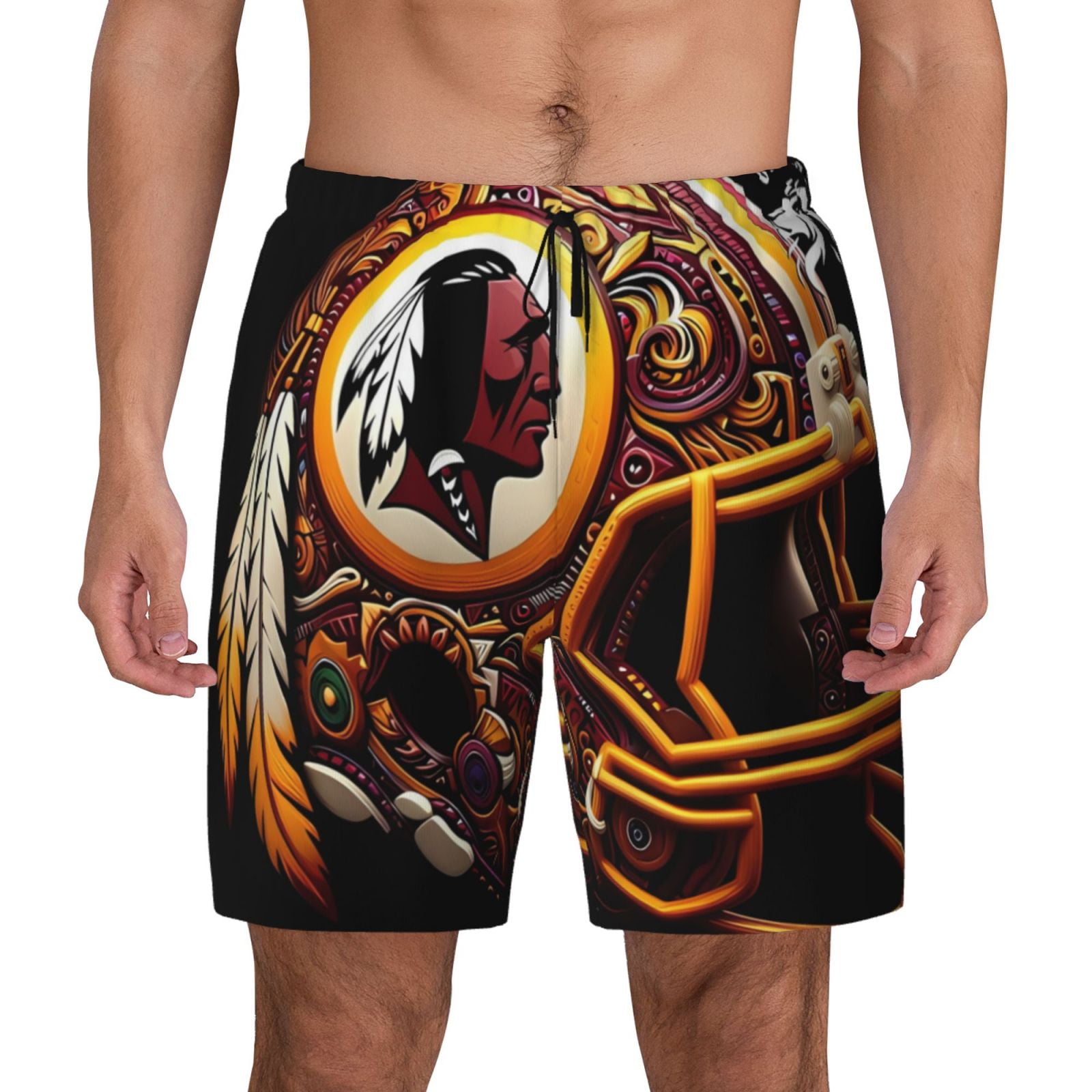 Commanders_Redskins Mens Swim Shorts Men Swim Trunks Board Shorts Mens ...