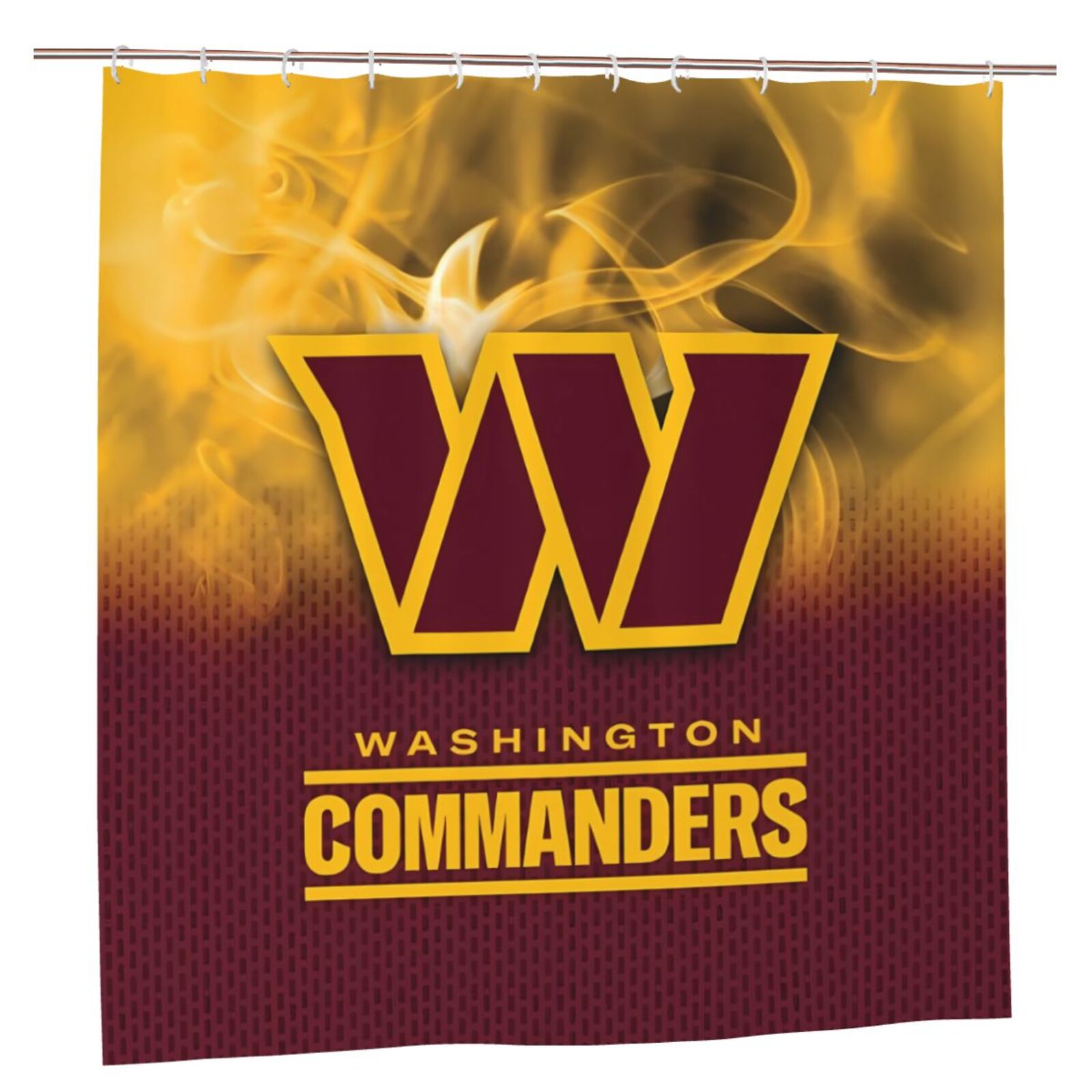 Commanders_Redskins Shower Curtain 72x72in Football Team Vintage ...