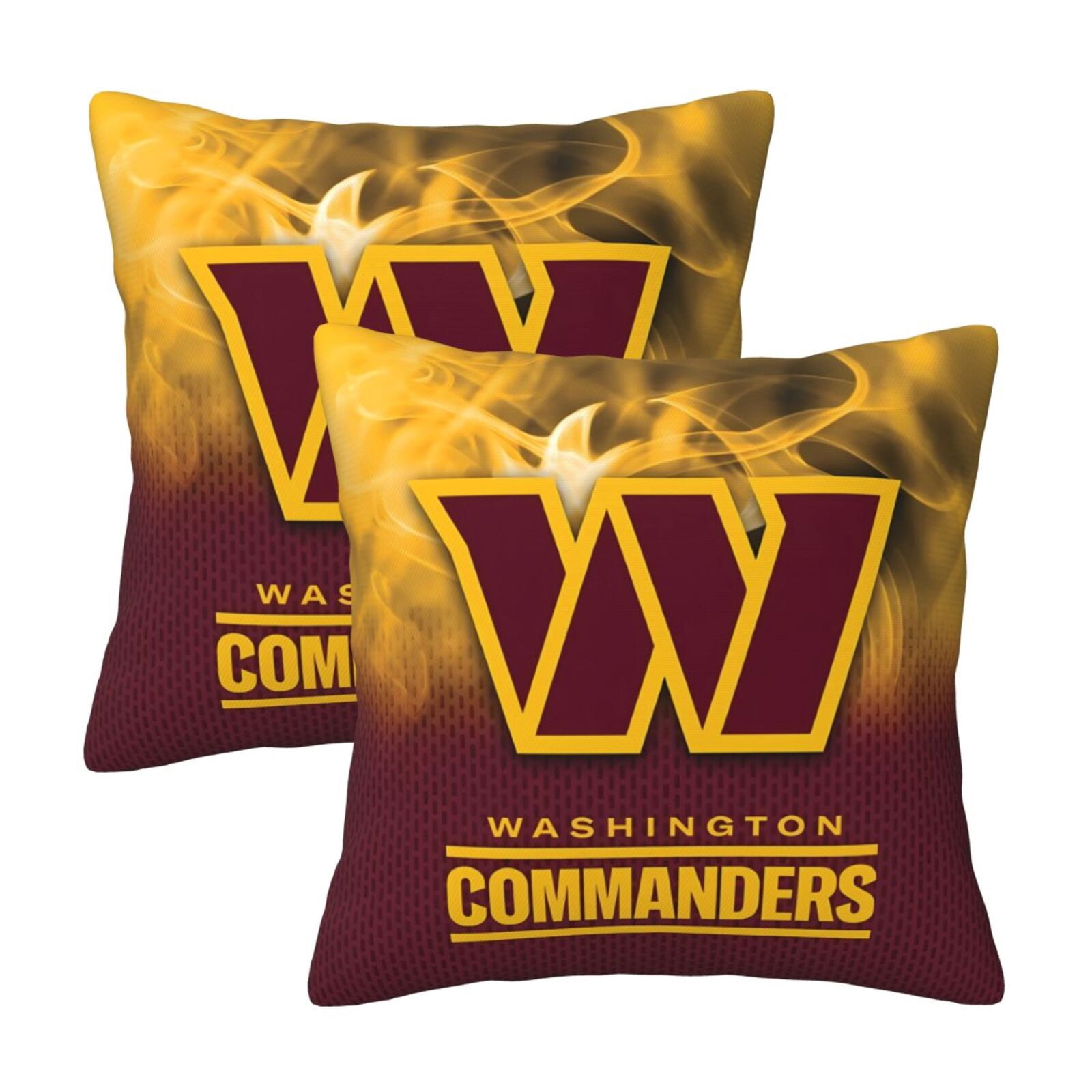 Commanders_Redskins Throw Pillow 2 Piece Football Team Logo Unisex Sofa ...