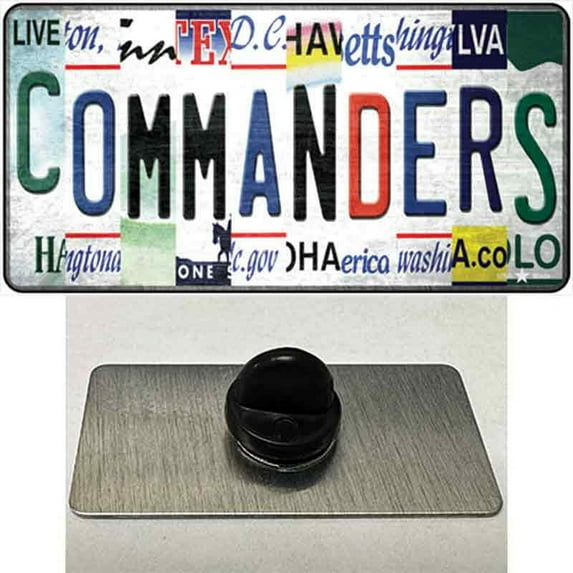Commanders Strip Art Novelty Metal Hat Pin 1.5" x 0.75" Hat Pin (PIN ...