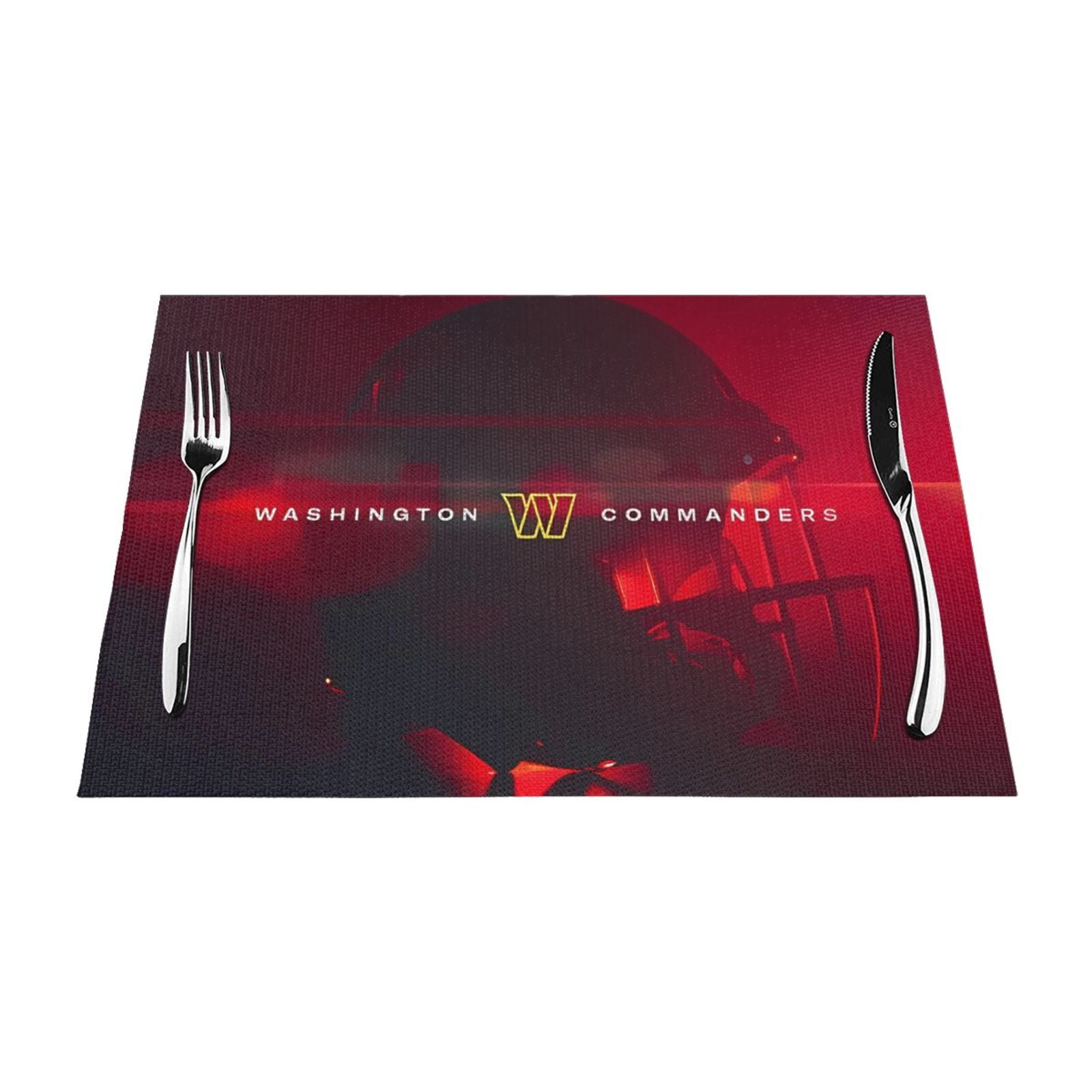 Commanders Team Pvc Woven Placemat 12x18in (1 Piece Pack, 4 Piece Pack ...