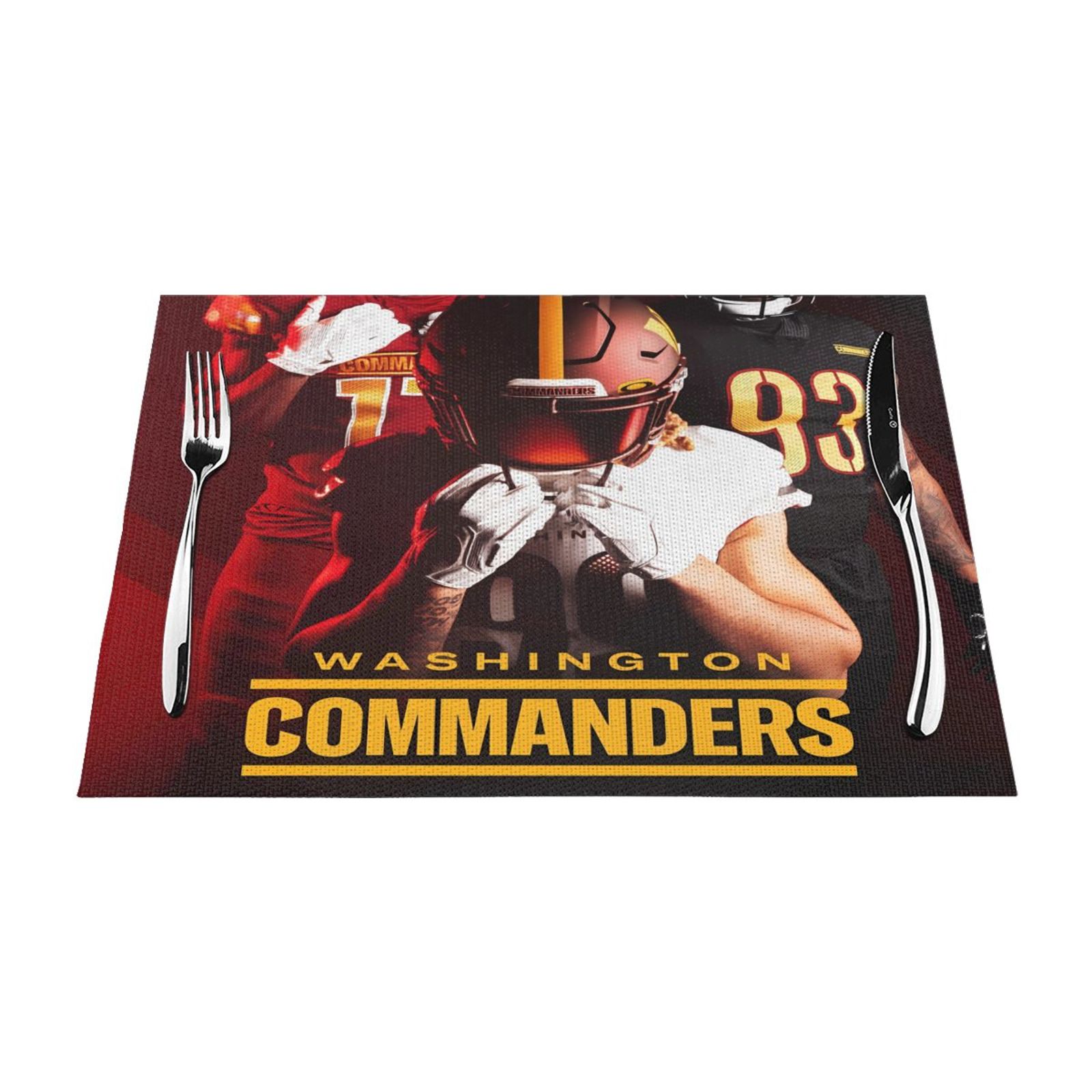 Commanders Team Pvc Woven Placemat 12x18in (1 Piece Pack, 4 Piece Pack ...