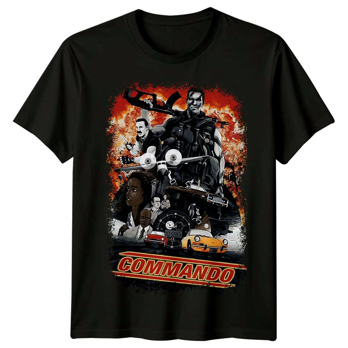 Commando (1985) Movie Poster Inspired T-Shirt Retro Tee Unisex ...