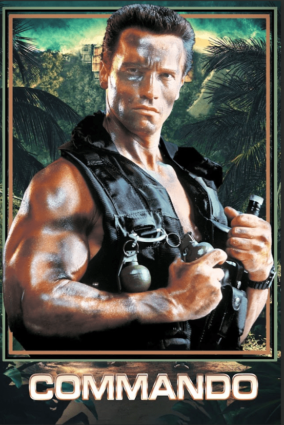 Commando 1985 Poster 24x36 - Action Classic, Arnold Schwarzenegger ...