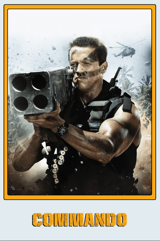 Commando 1985 Poster 24x36 - Arnold Schwarzenegger, Action Classic ...