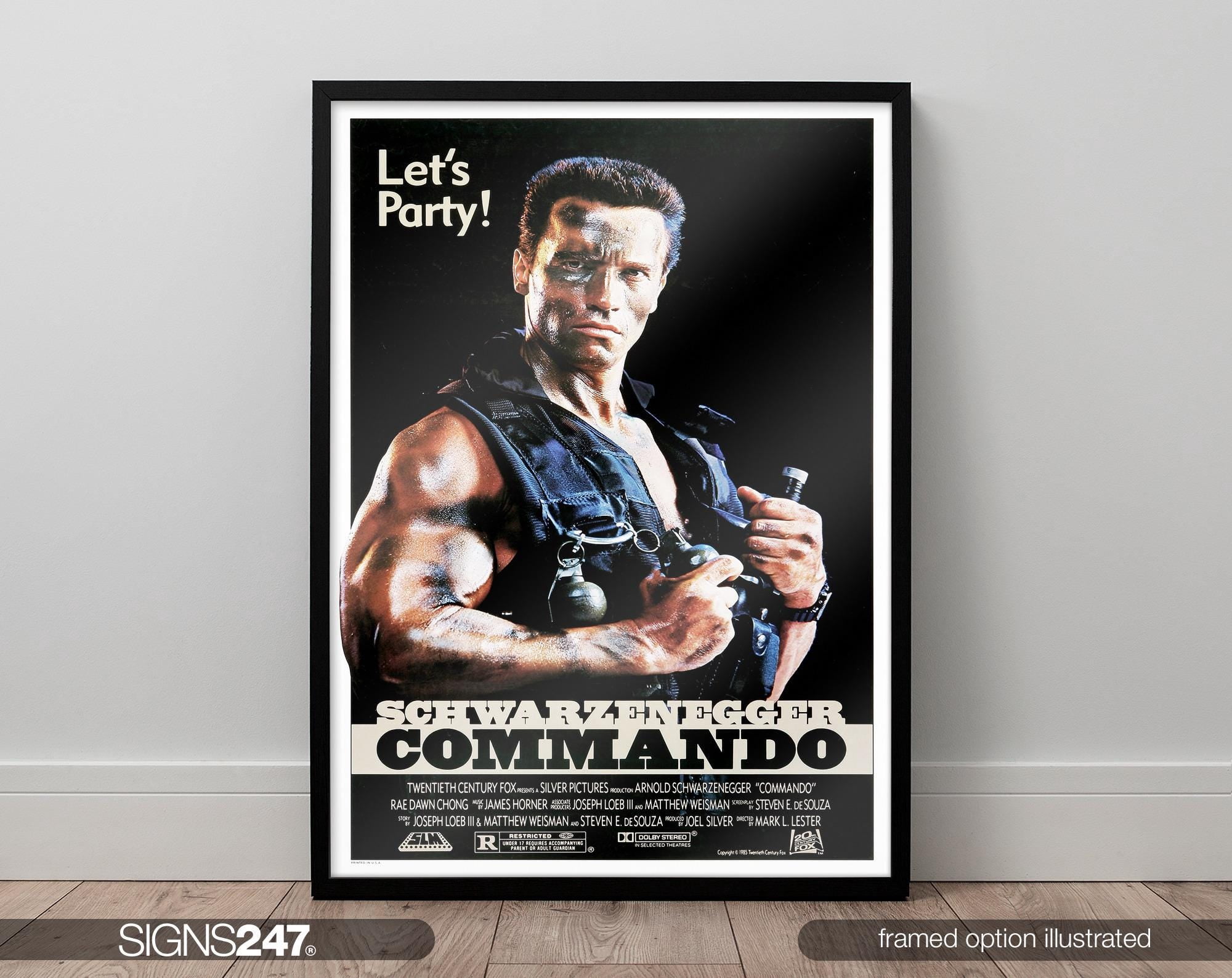 Commando Arnold Schwarzenegger Film Movie Cinema Movie Poster | Movie ...