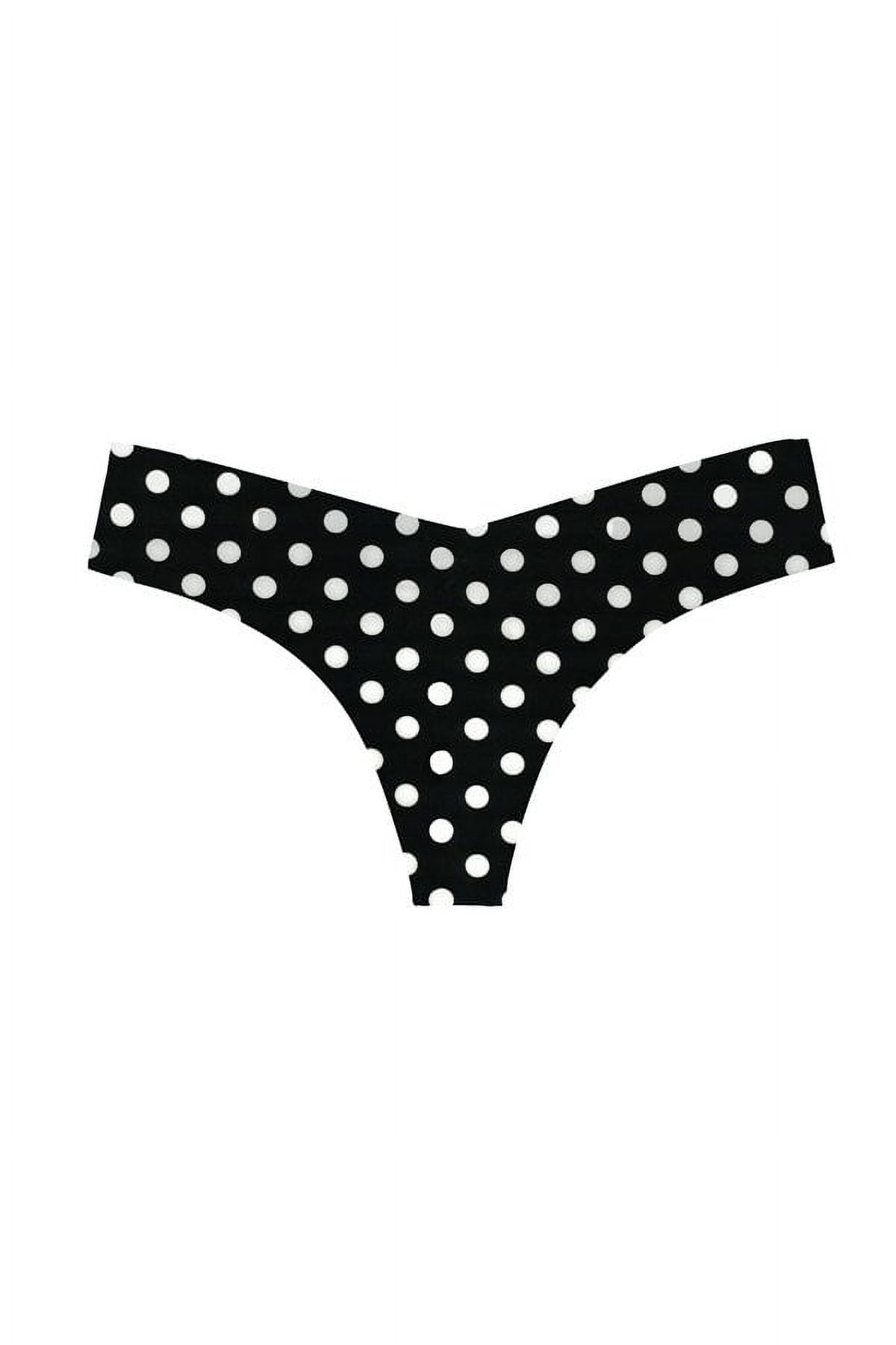 Commando Classic Print Thong - CT02 (Black & White Polka Dot, S/M) - Walmart.com