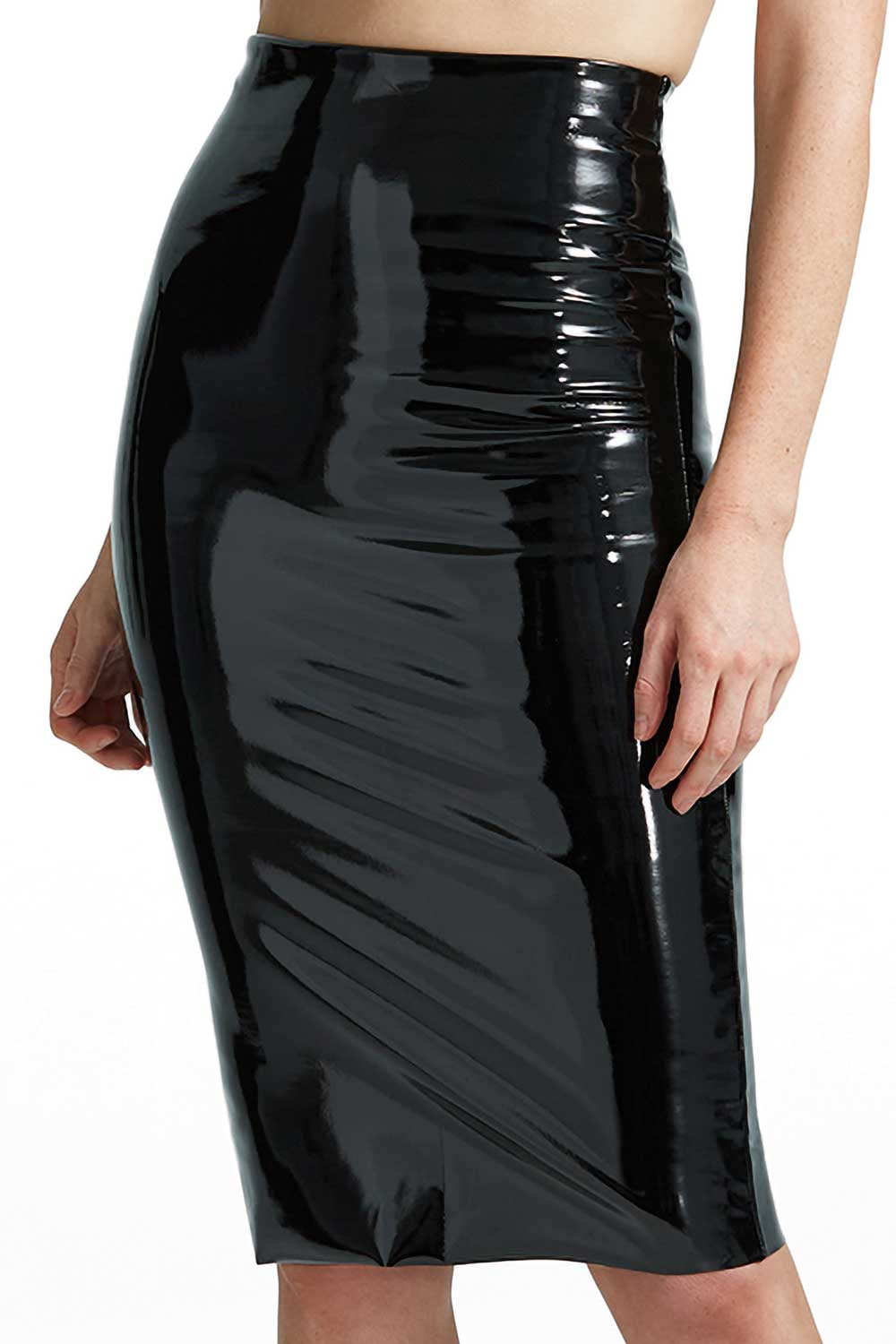 Commando Faux Patent Leather Midi Skirt SK03 - Walmart.com