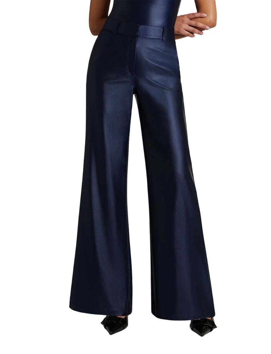 Commando Matte Metallic Wide Leg Trouser - EHT602 (Sapphire, XS ...