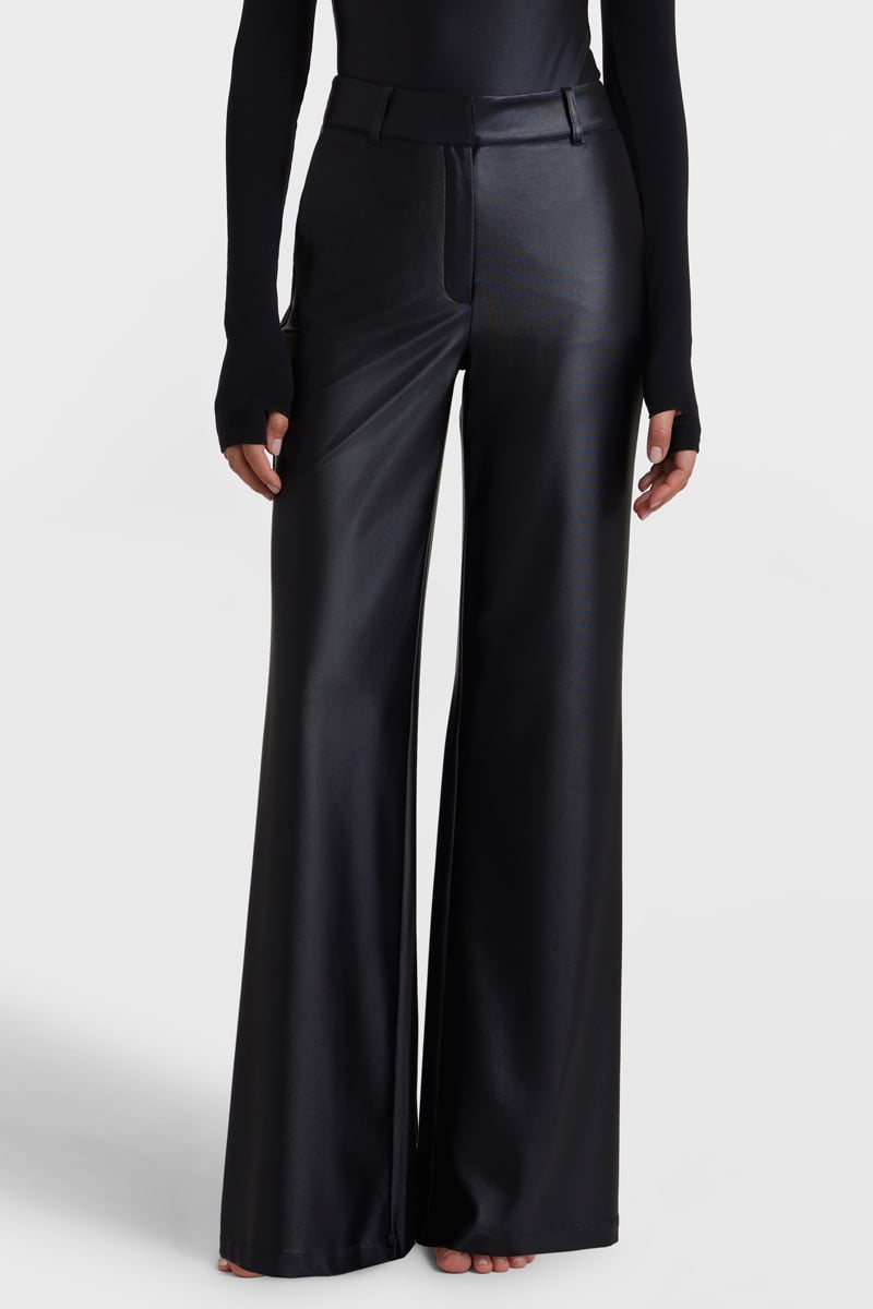 Commando Matte Metallic Wide Leg Trouser EHT602 - Walmart.com