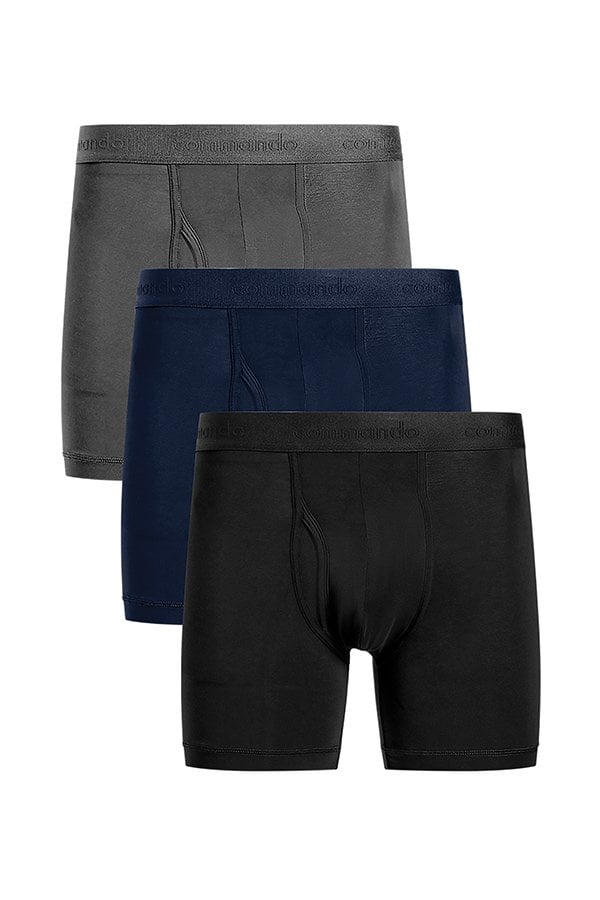 Commando Men's Essential Micro Modal Relaxed Fit Boxer Brief, 3-Pack ...