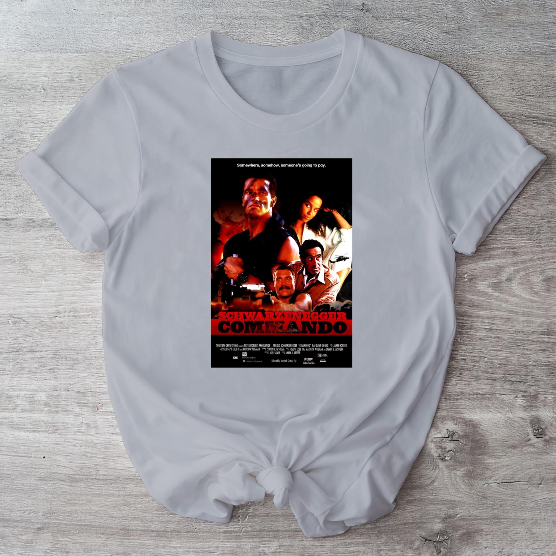 Commando - Movie Poster Inspired Unisex Black T-Shirt-TH40718 - Walmart.com