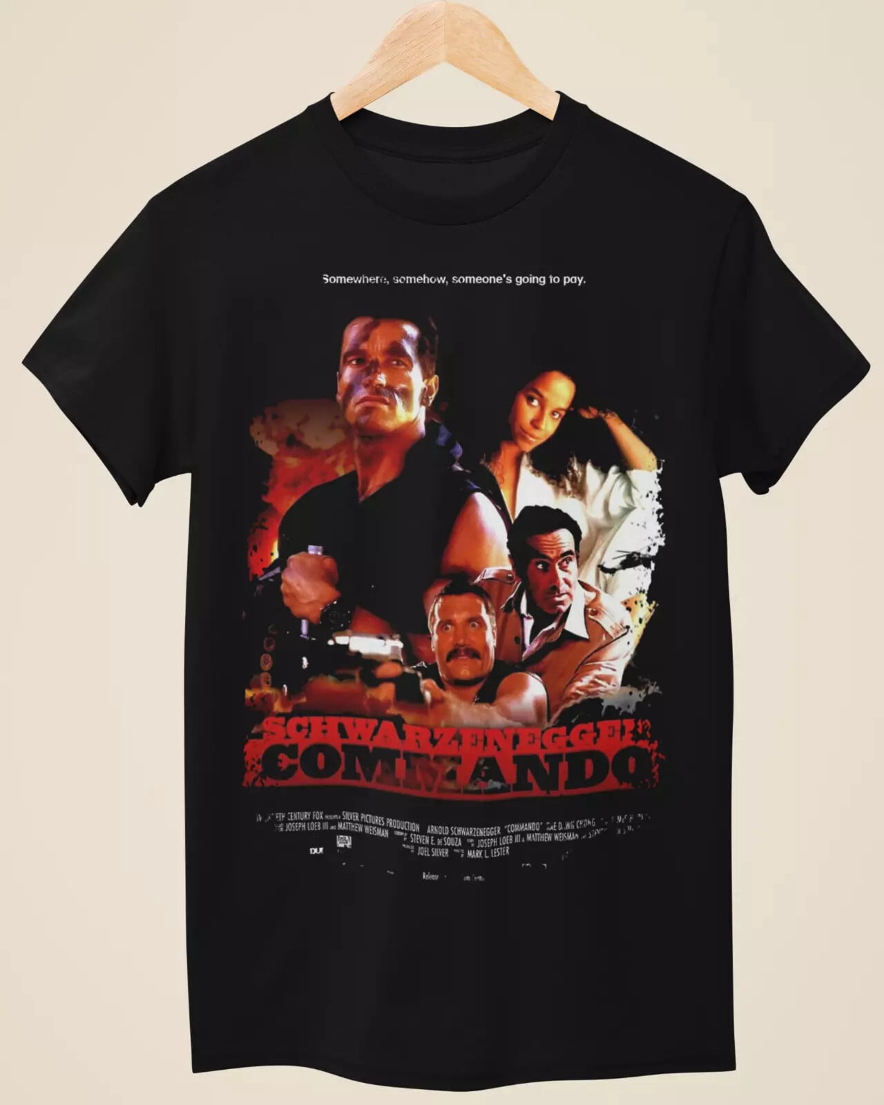 Commando - Movie Poster Inspired Unisex Black T-Shirt - Walmart.com