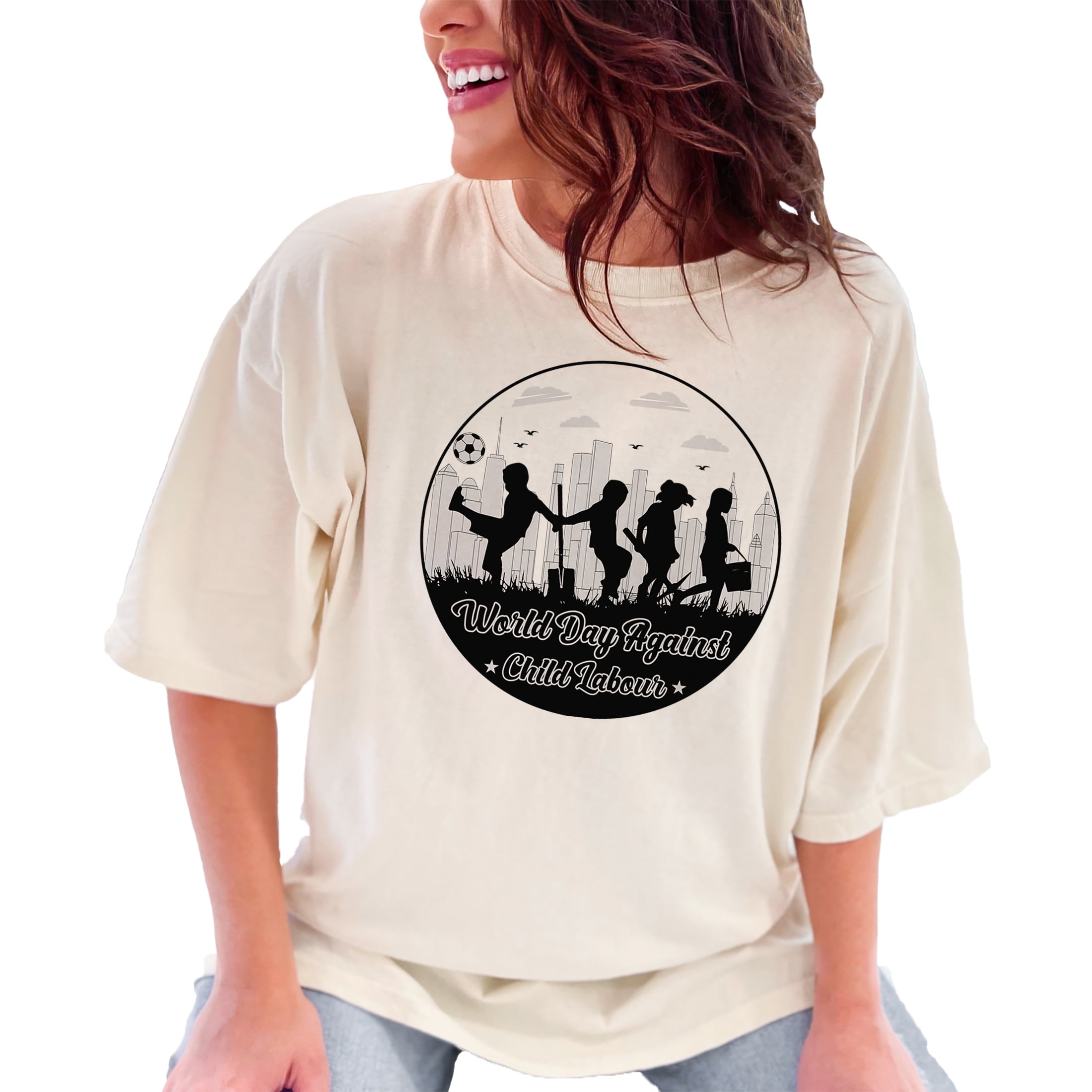 Commemorate World Day Against Child Labour, Ivory Comfort Colors T ...