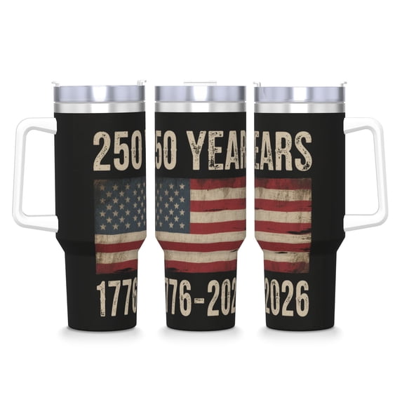 Commemorative 1776-2026 Tumbler – 40oz, American Pride Design Stainless ...