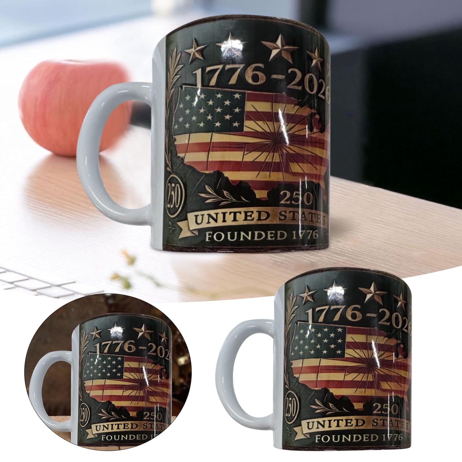 Commemorative 3D Mug Celebrating 250 Years of Journey from 1776 to 2026 ...