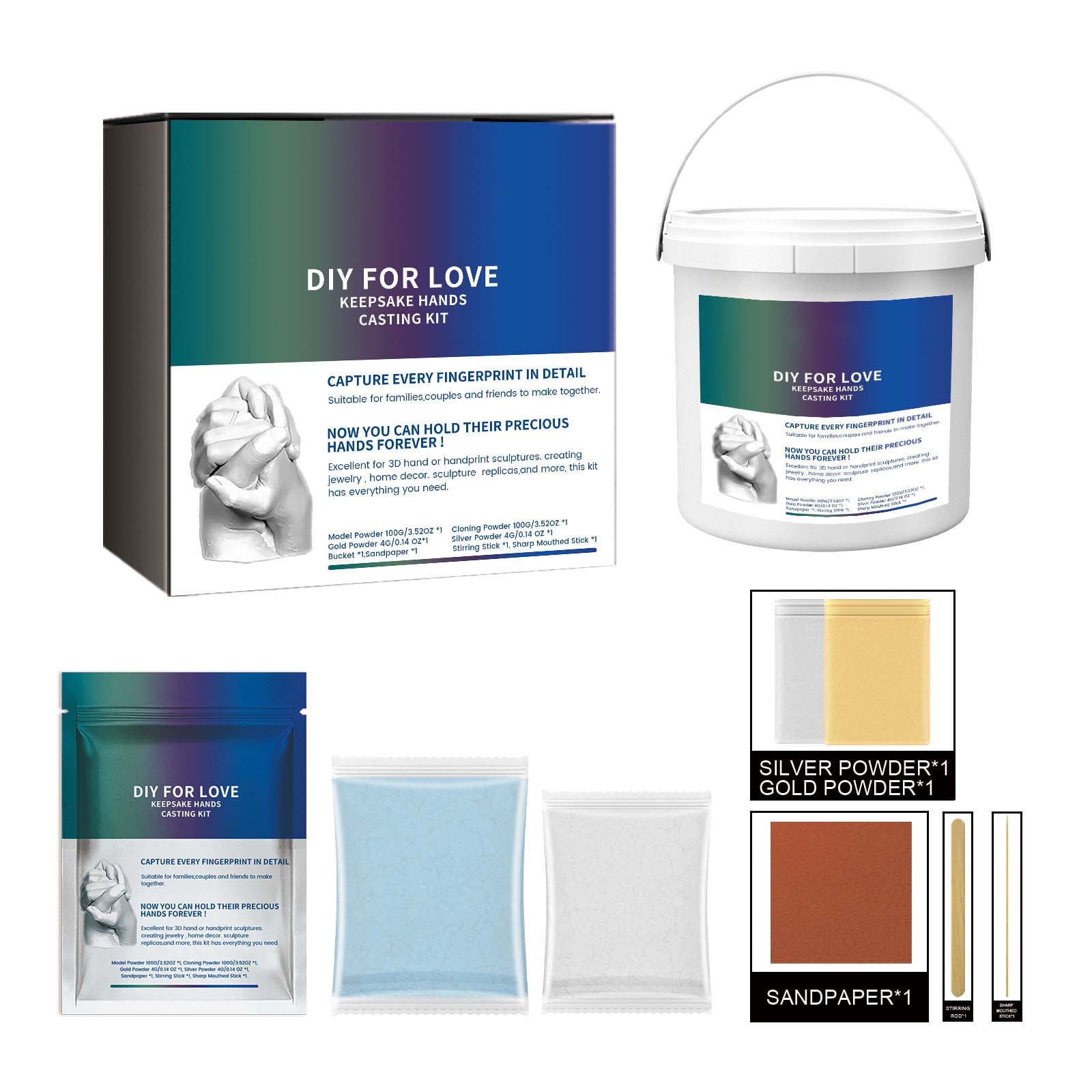 Commemorative Hands Plaster Statue DIY Kit | Custom Keepsake Mold ...