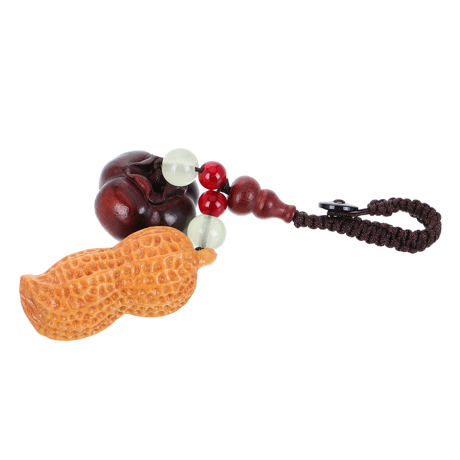 Wooden Chinese Lucky Keychain with Natural Grain for Decoration ...