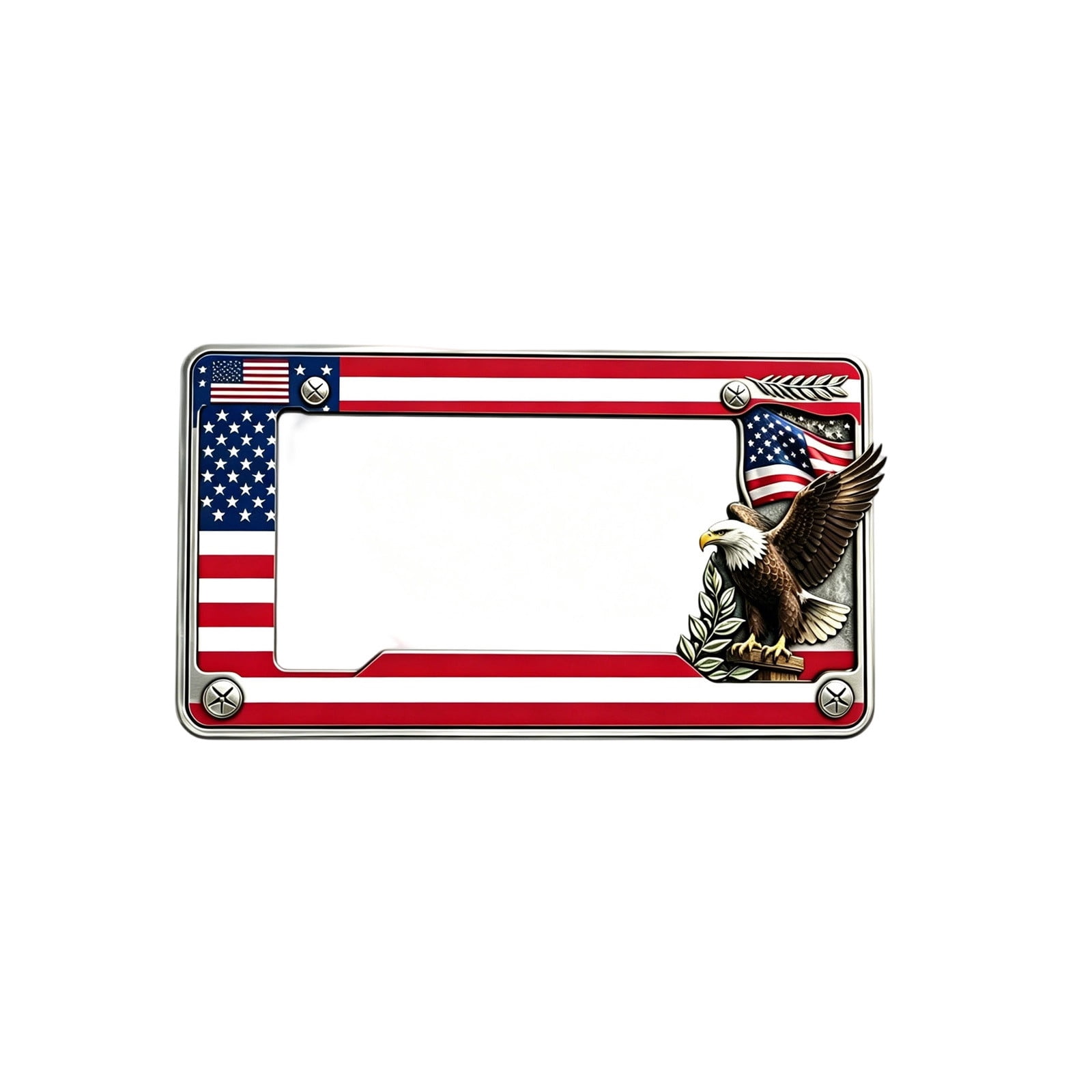 Commemorative USA Flag License Plate Frame, Patriotic Metal Car ...