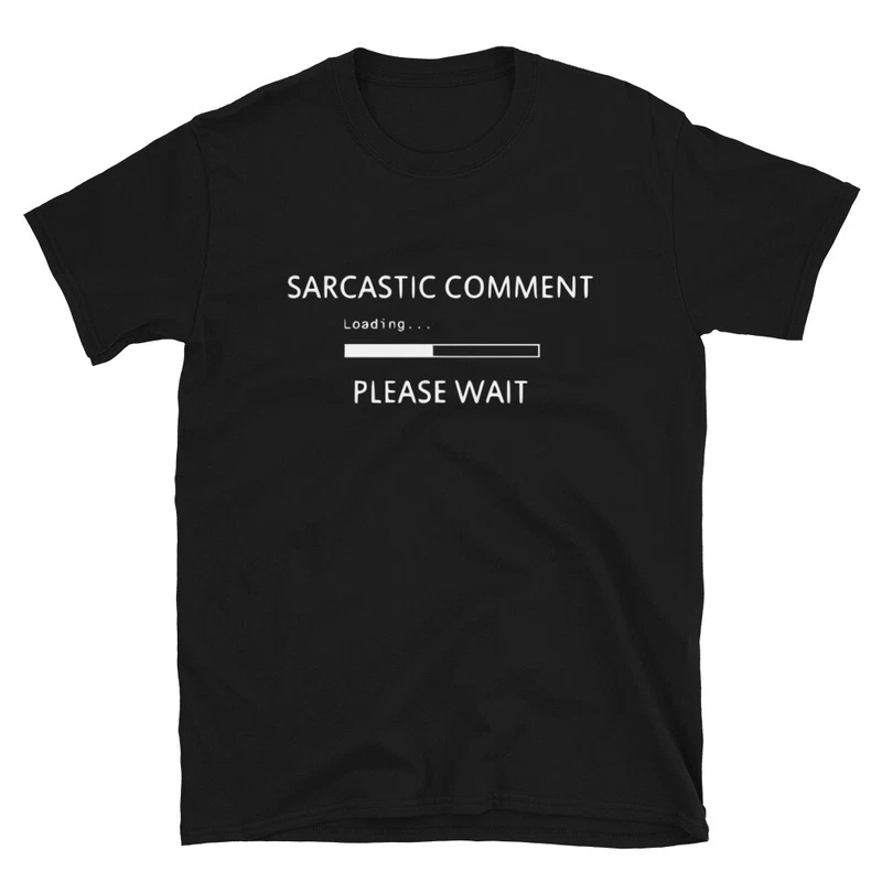 Comment Loading Please Wait Immature Pun Humor Graphic Novelty TShirt ...