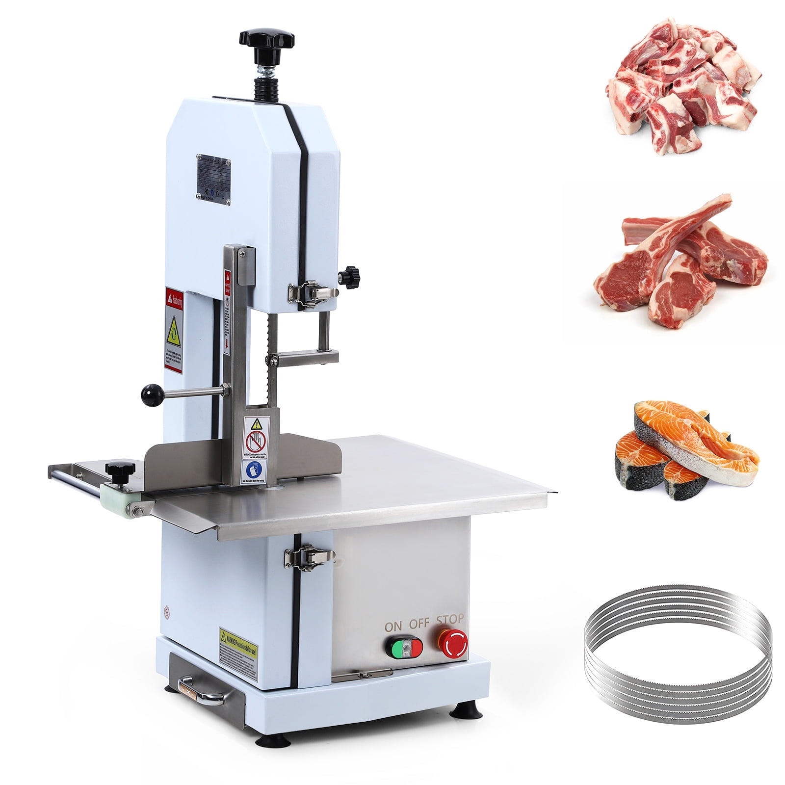 Commercial 1100W Electric Meat Band Saw, Carbon Steel Bone Cutting ...